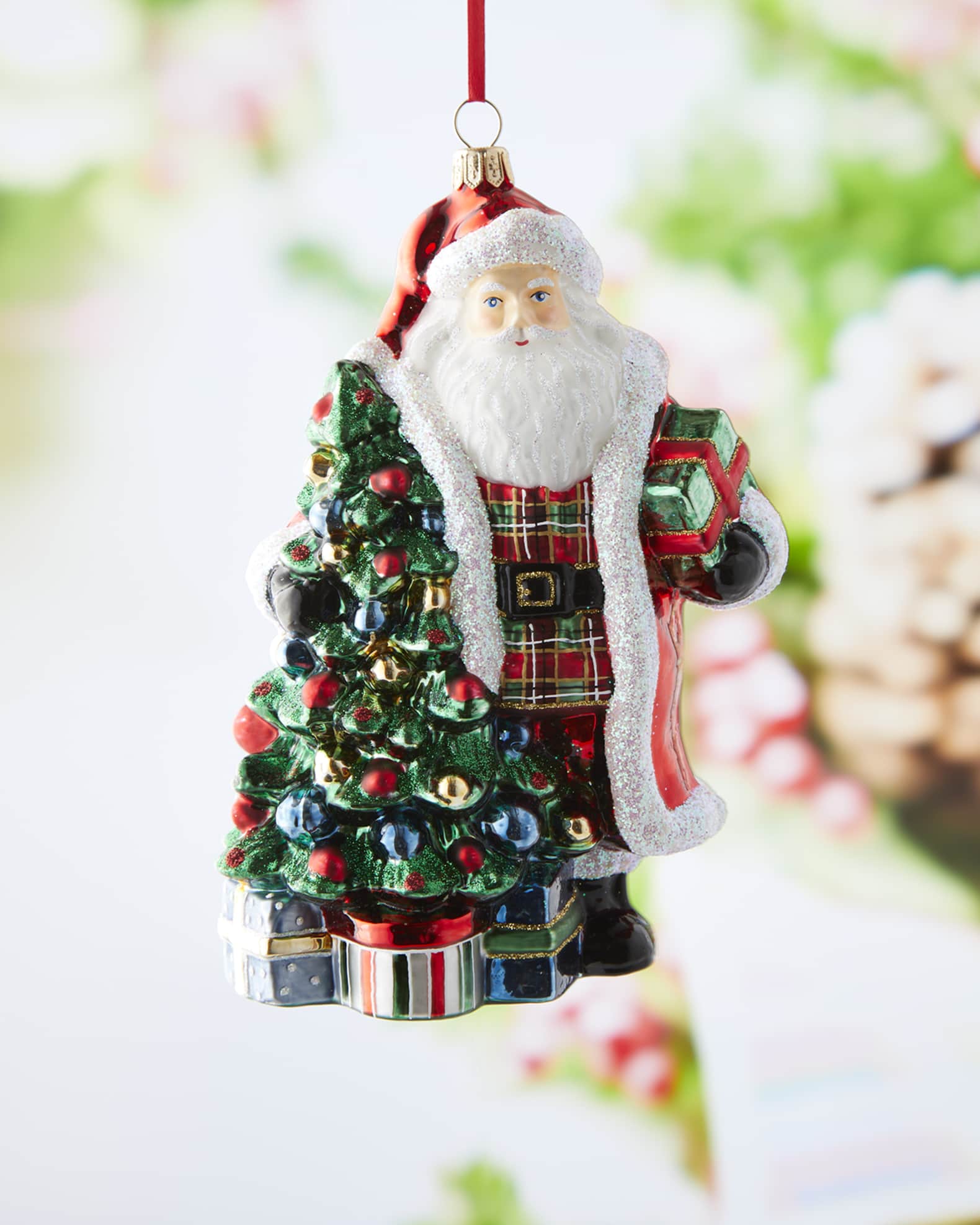 Neiman Marcus Santa by the Christmas Tree Ornament | Neiman Marcus