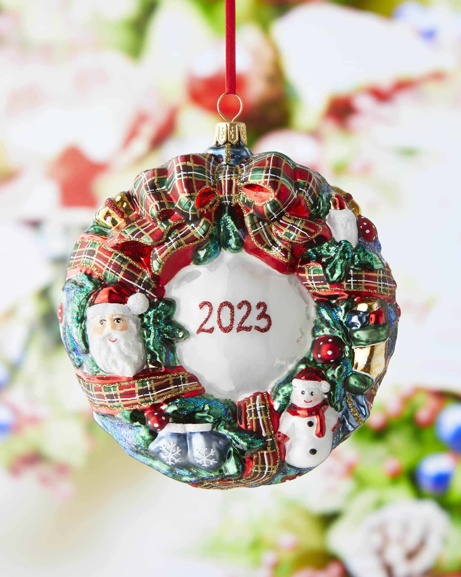 Neiman Marcus Jolly Wreath Christmas Ornament | Neiman Marcus