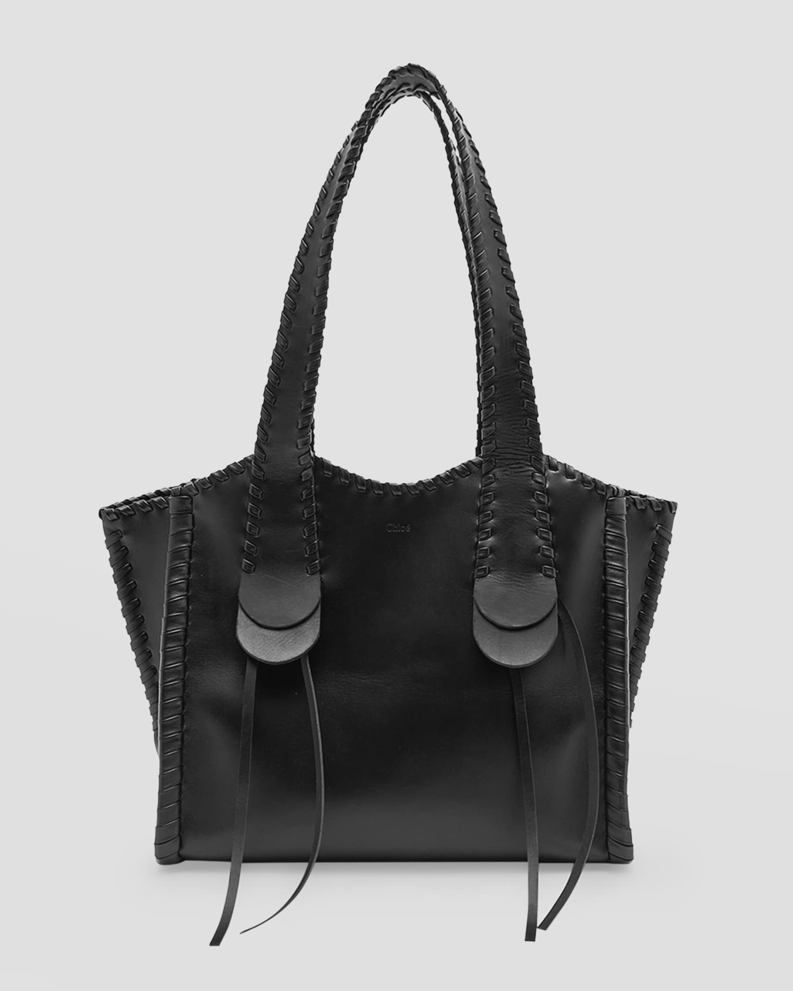 Chloe Mony Medium Tote Bag in Shiny Leather | Neiman Marcus