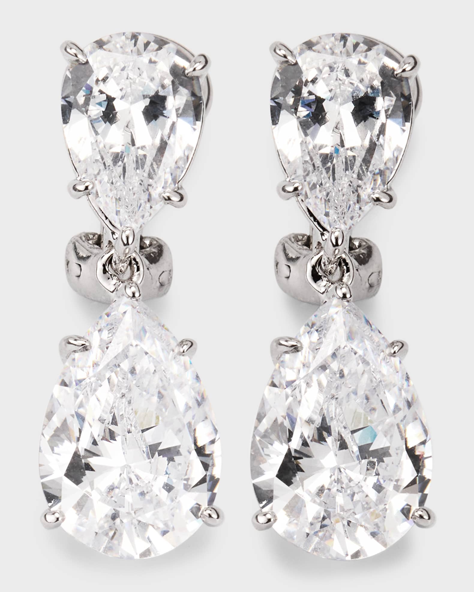Fantasia by DeSerio Pear Cubic Zirconia Drop Earrings | Neiman Marcus