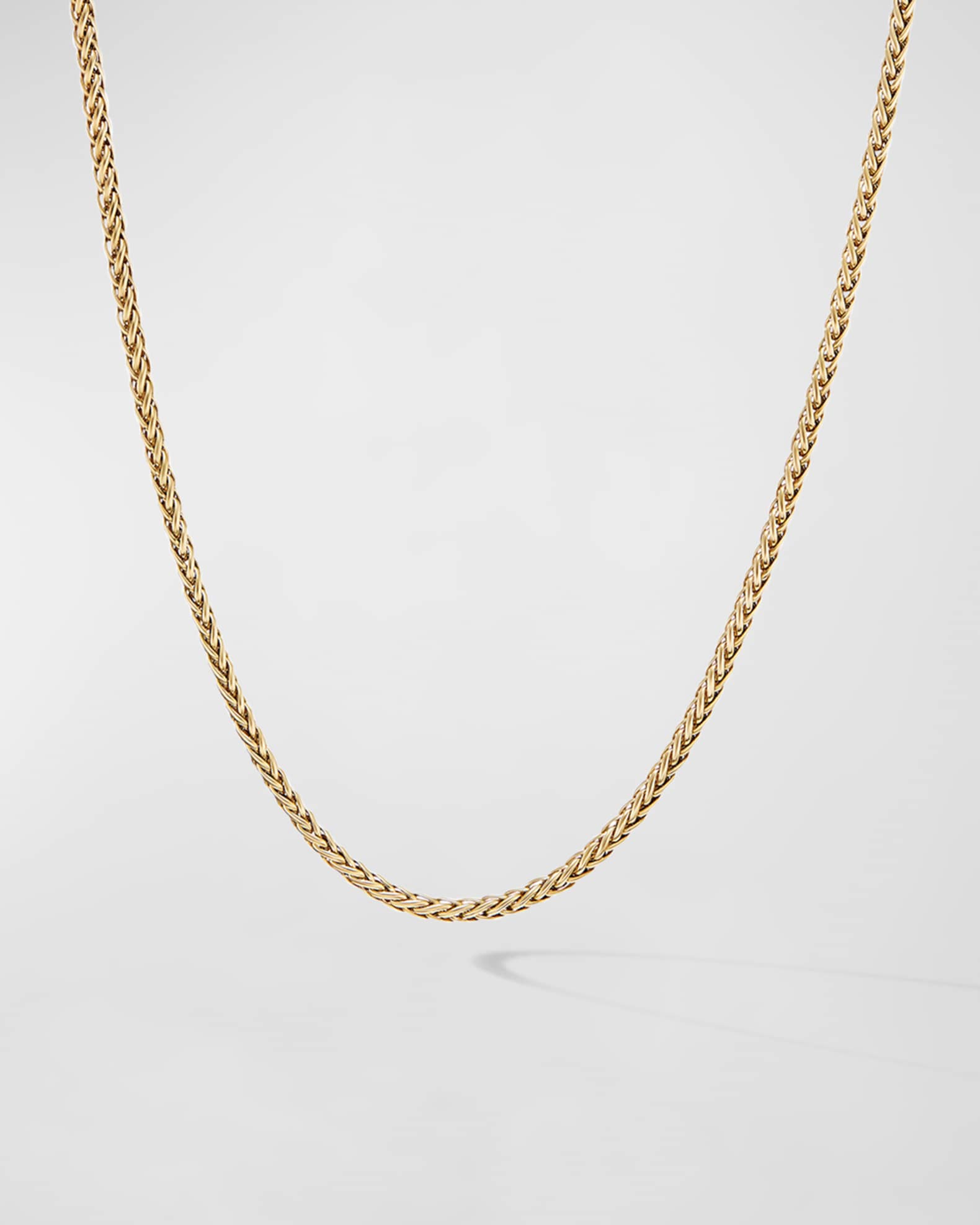 Men's Wheat Chain Necklace in 18K Gold | Neiman Marcus