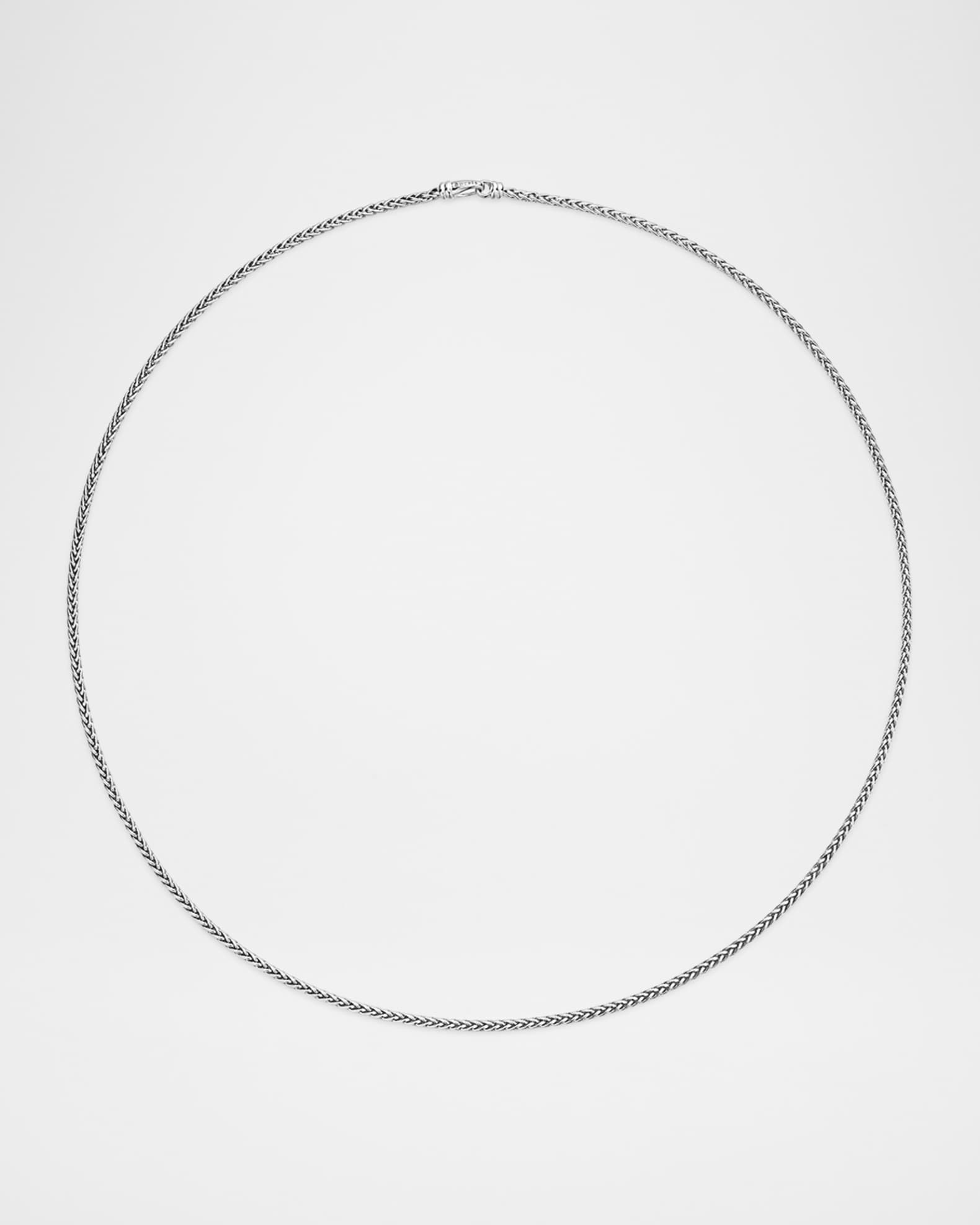 David Yurman 2.5mm Men's Wheat Chain Necklace in Silver | Neiman Marcus