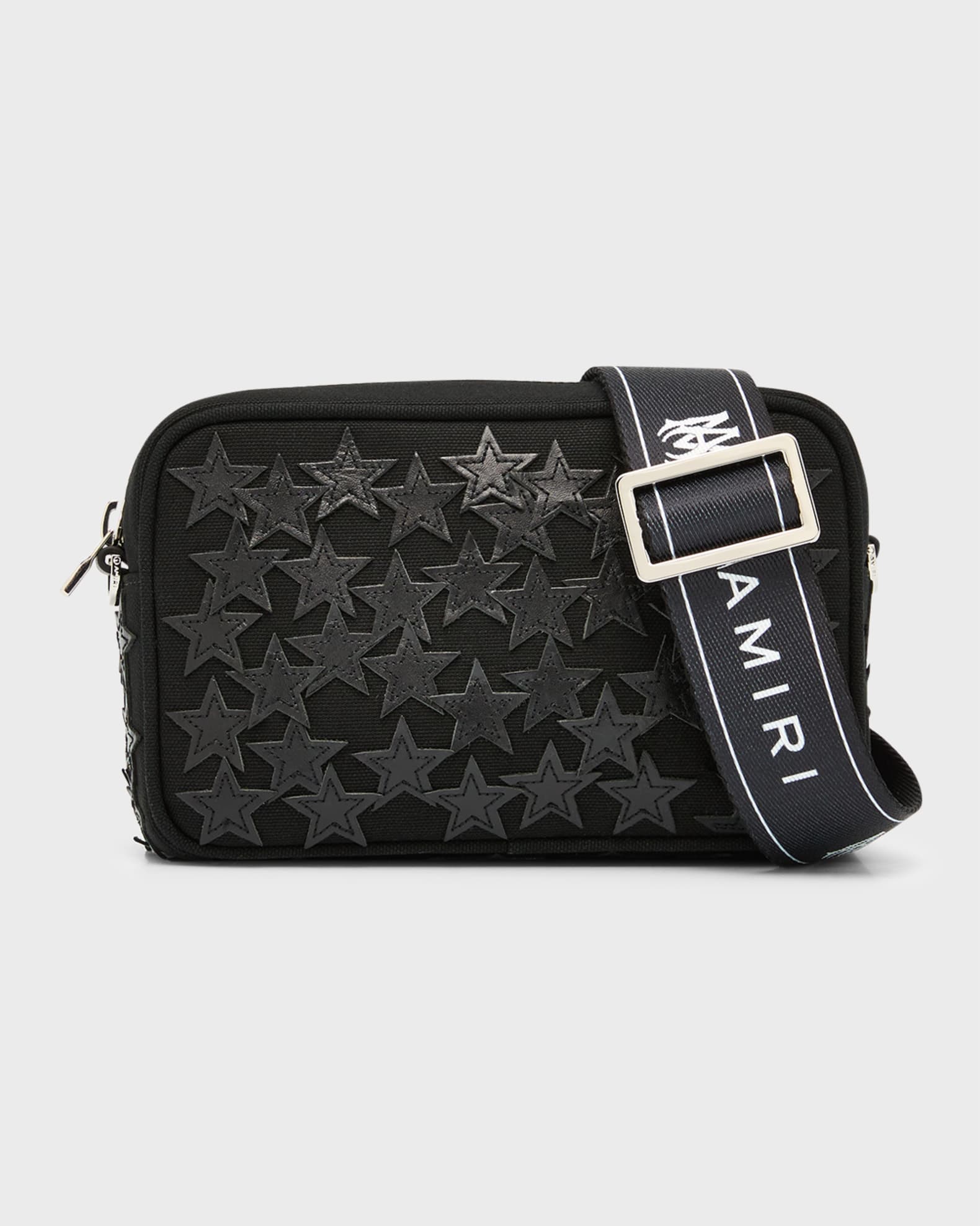 Amiri Men's Canvas Leather Stars Crossbody Bag | Neiman Marcus