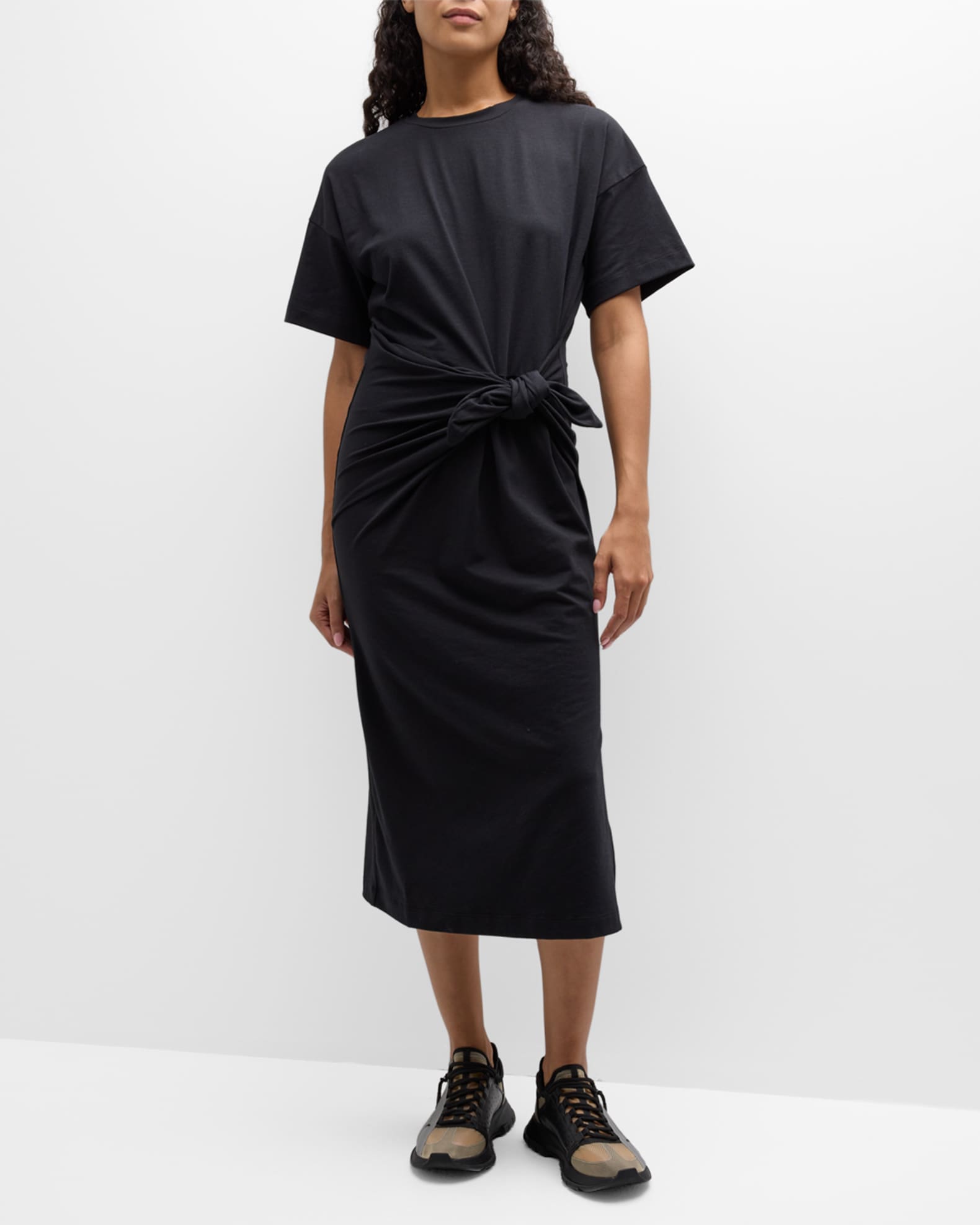 Sweaty Betty Knot-Front Midi Dress | Neiman Marcus