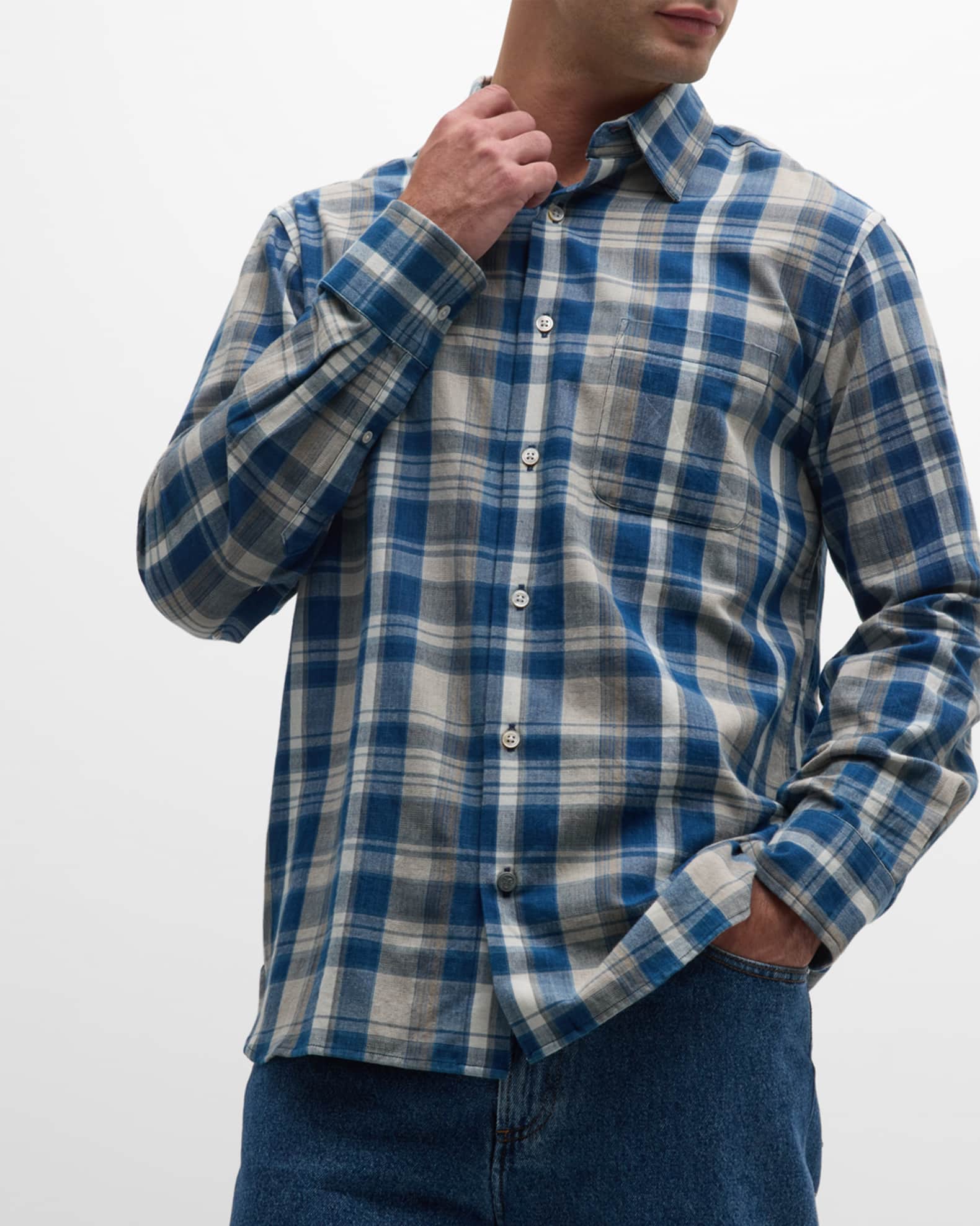 Original Madras Trading Co. Men's Long-Sleeve Winter Madras Shirt ...