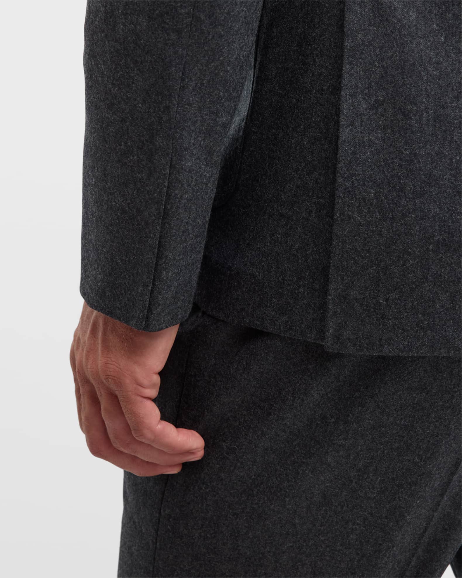 Brunello Cucinelli Men's Wool Flannel Patch-Pocket Suit | Neiman Marcus