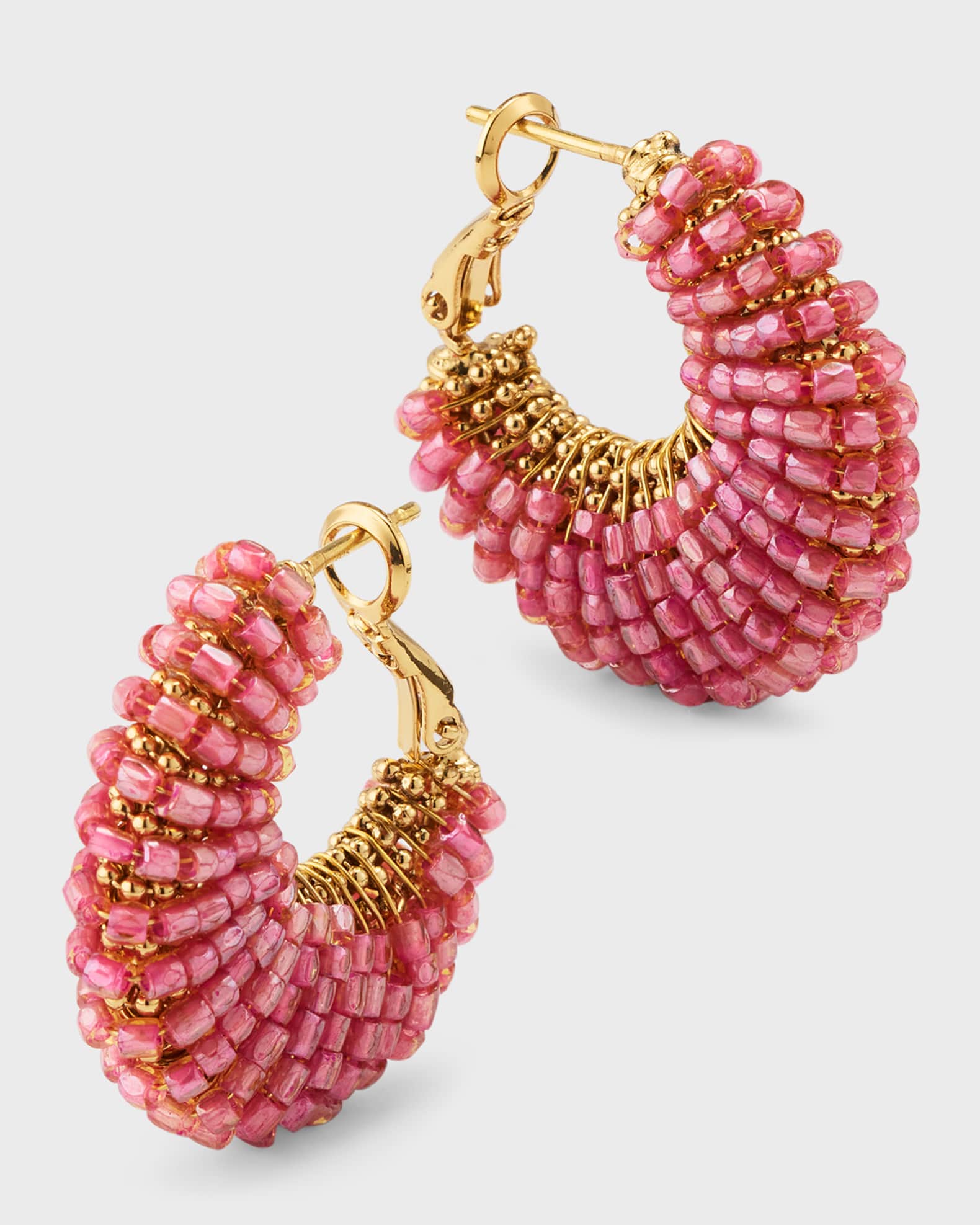 Gas Bijoux Izzia Blue Apatite Hoop Earrings | Neiman Marcus