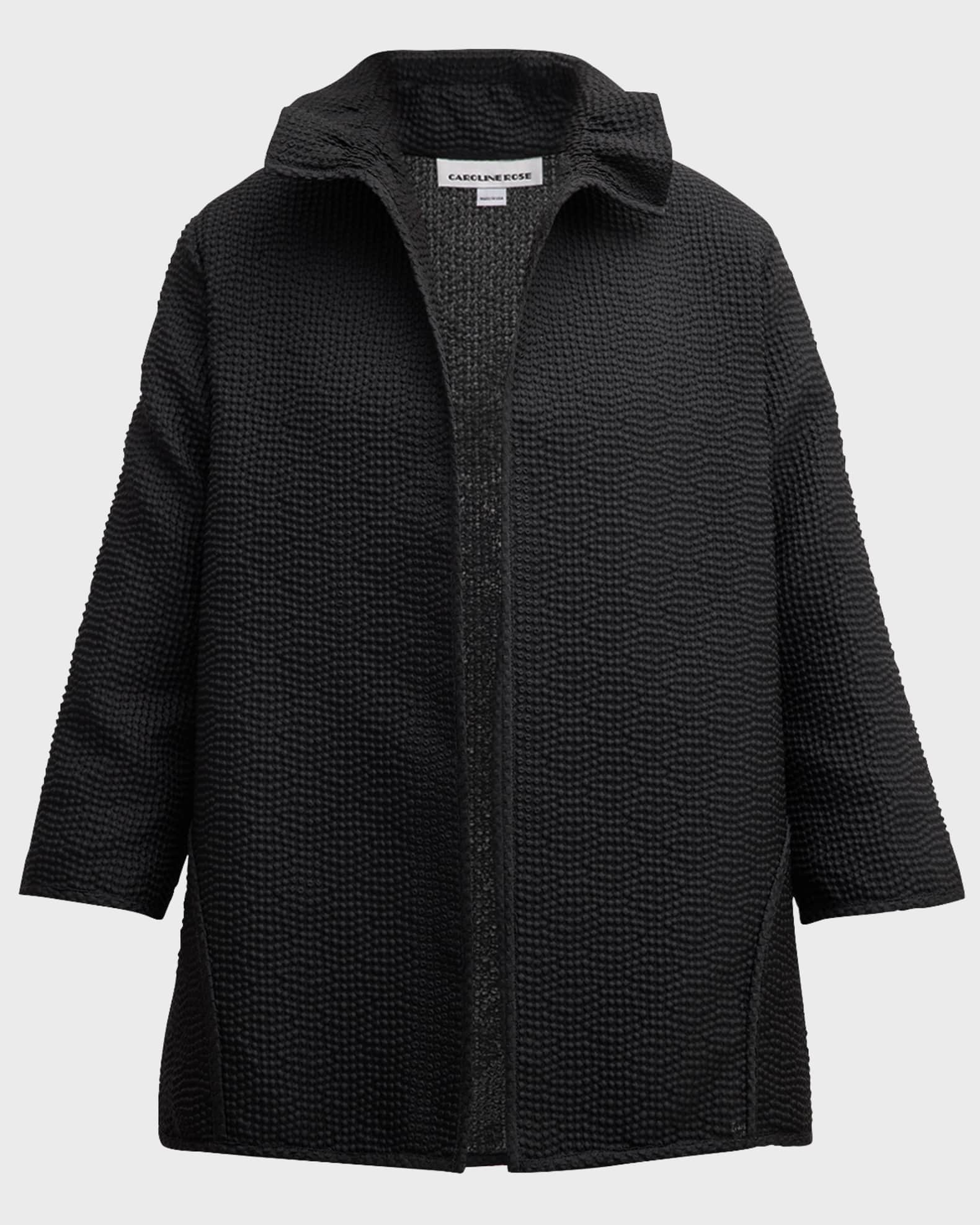Caroline Rose Open-Front Textured Dot Jacket | Neiman Marcus