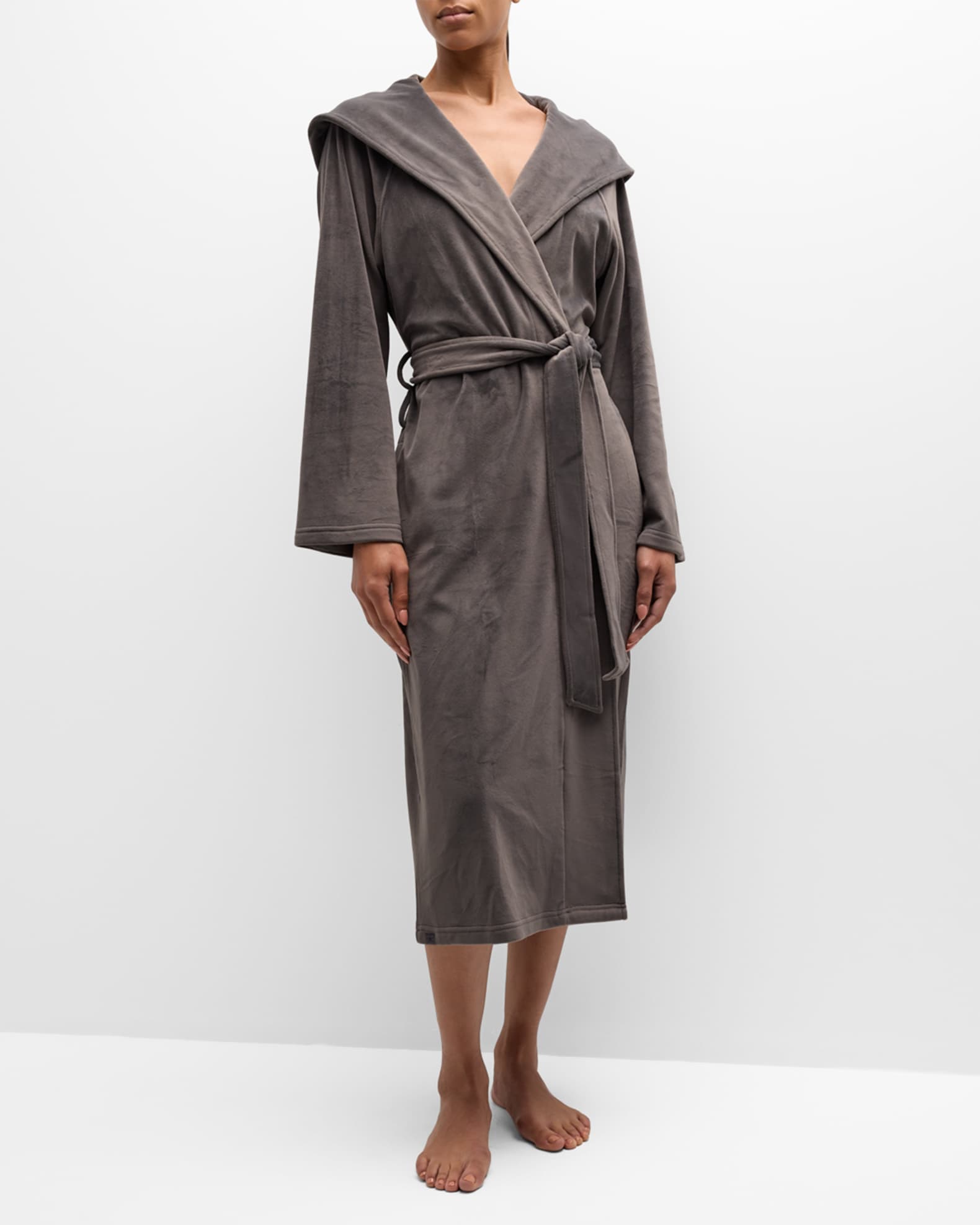 Barefoot Dreams LuxeChic Hooded Wrap Robe | Neiman Marcus