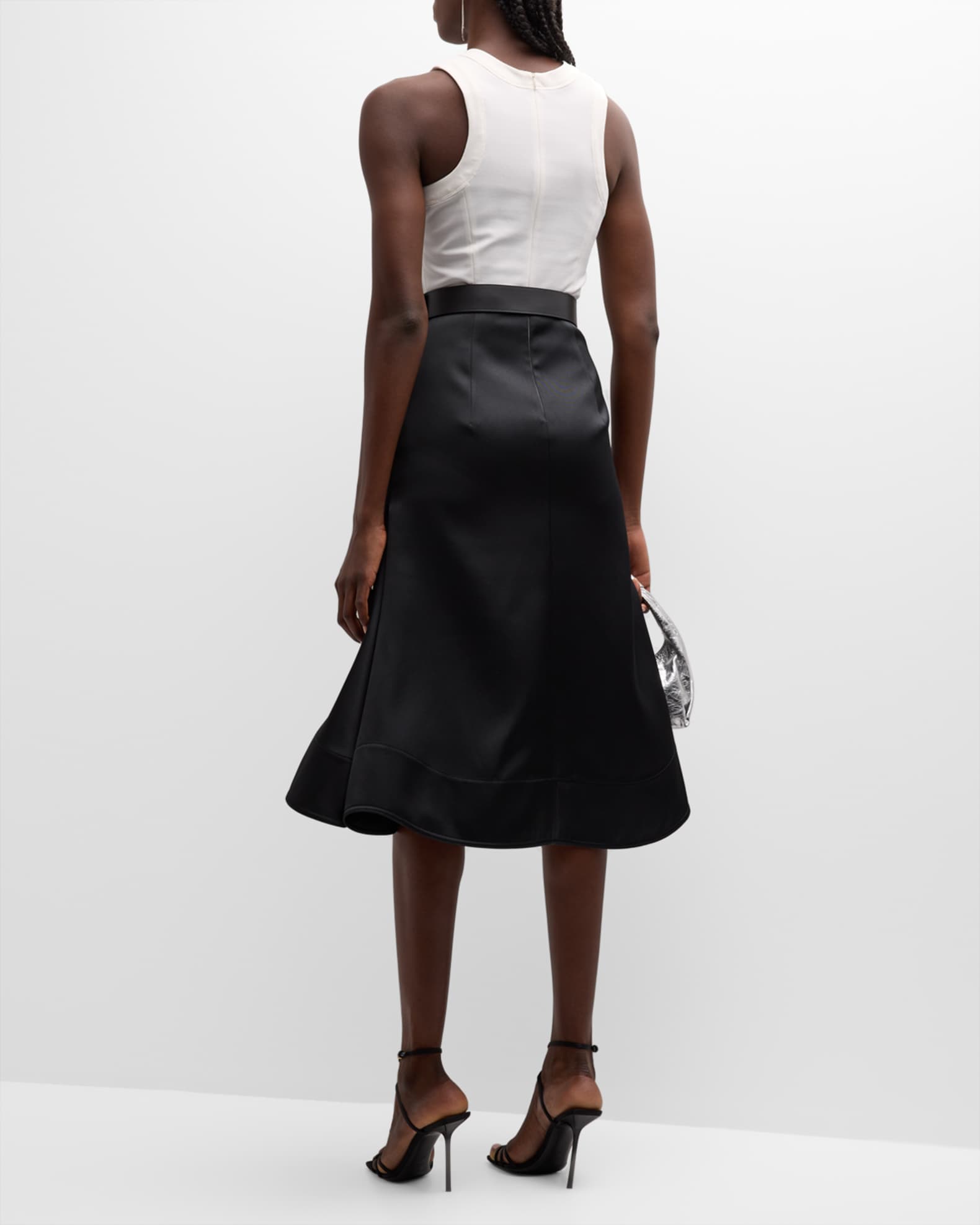 RECTO Colorblock High-Low Midi Dress | Neiman Marcus