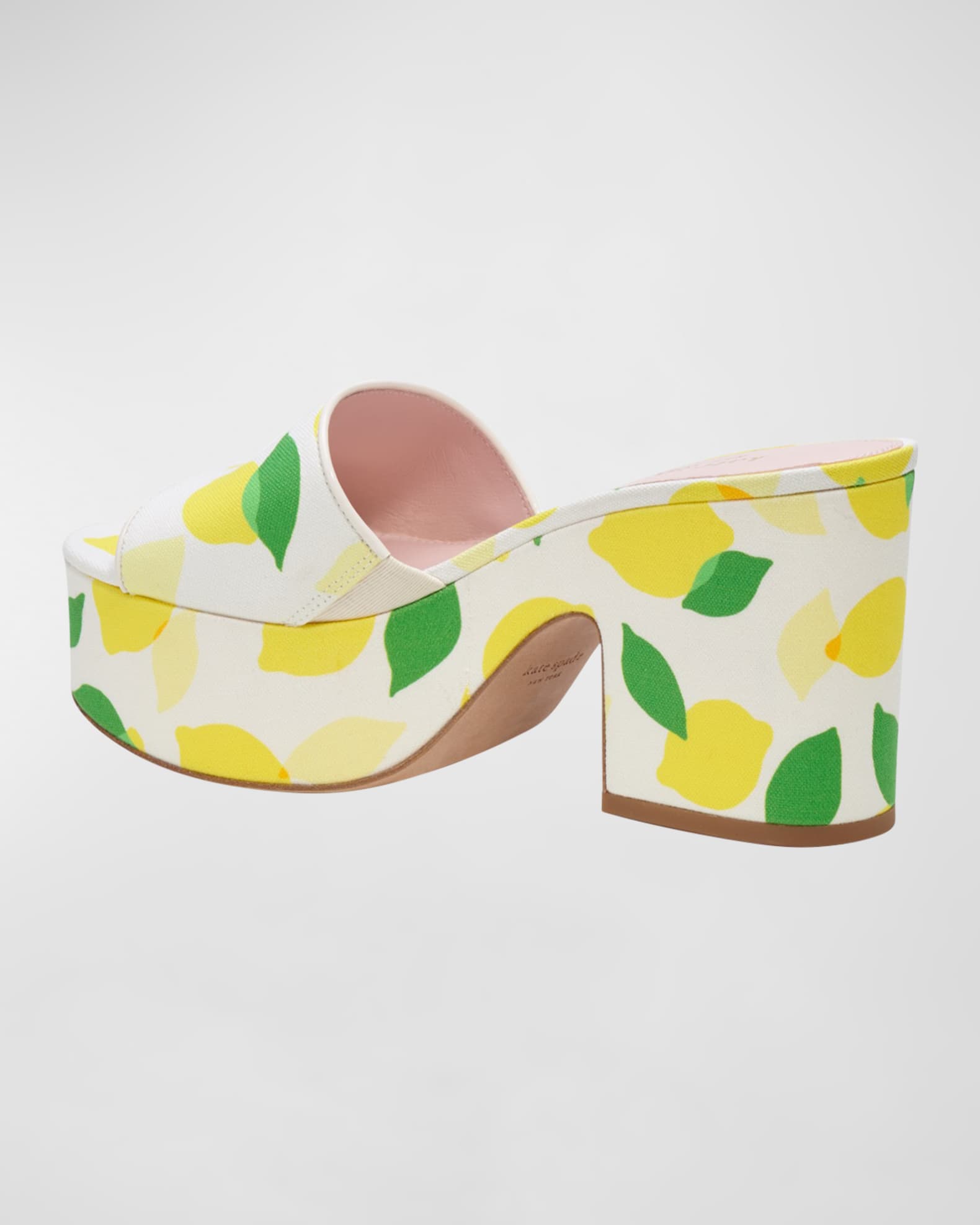 kate spade new york ibiza lemon platform slide sandals | Neiman Marcus