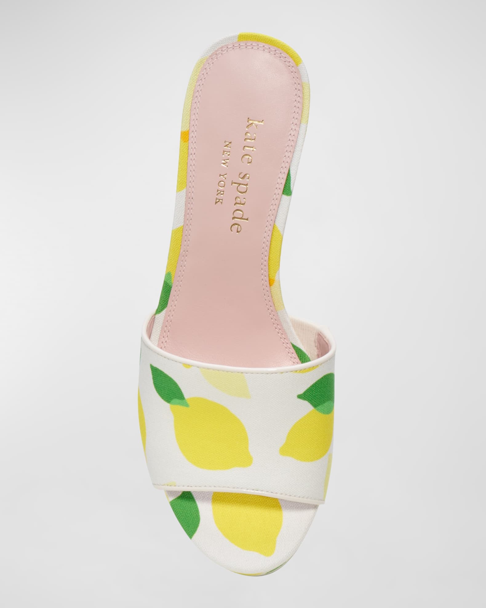 kate spade new york ibiza lemon platform slide sandals | Neiman Marcus
