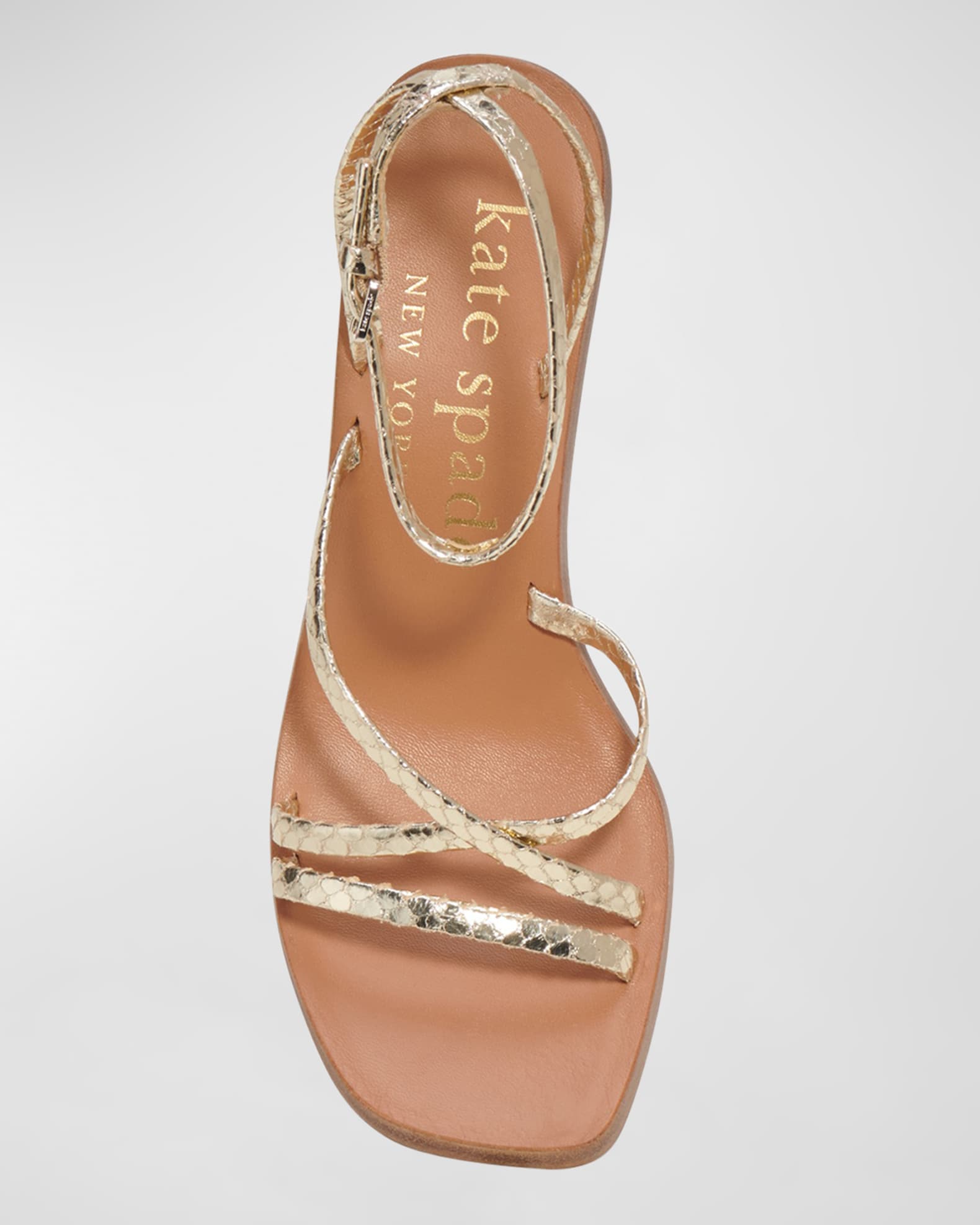 kate spade new york charmer metallic leather ball-heel sandals | Neiman ...