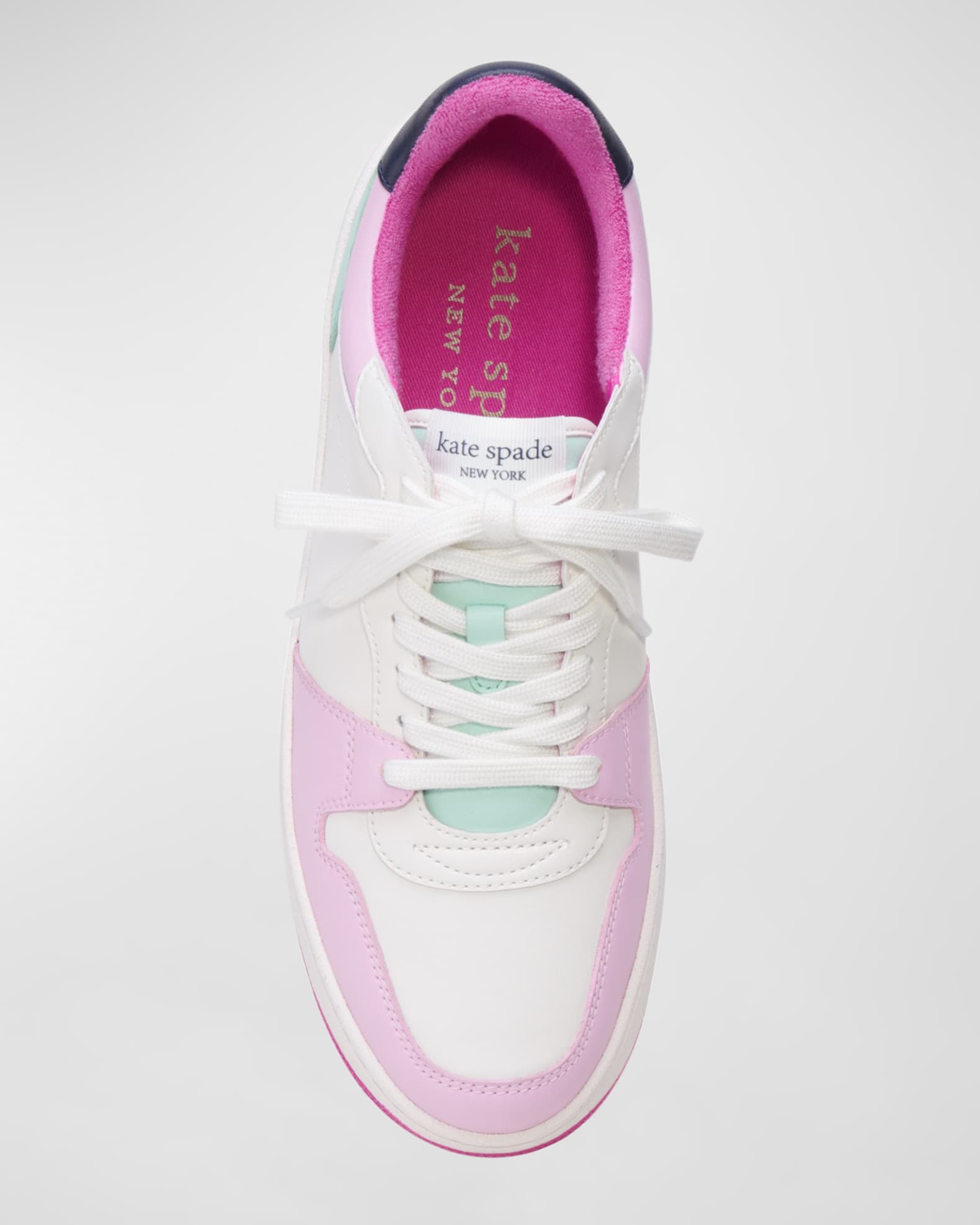 kate spade new york bolt leather patchwork flatform sneakers | Neiman ...