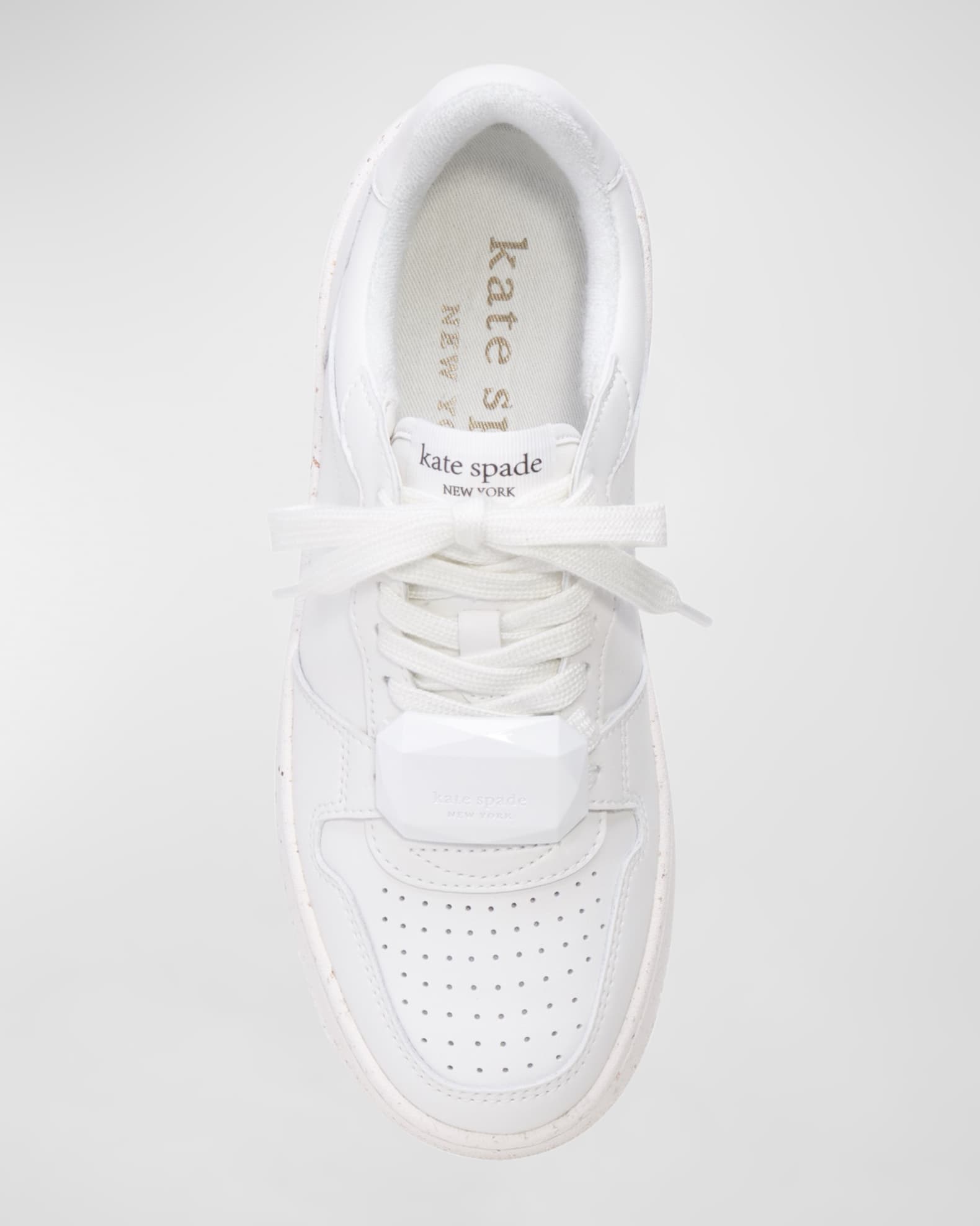 kate spade new york bolt gem leather flatform sneakers | Neiman Marcus