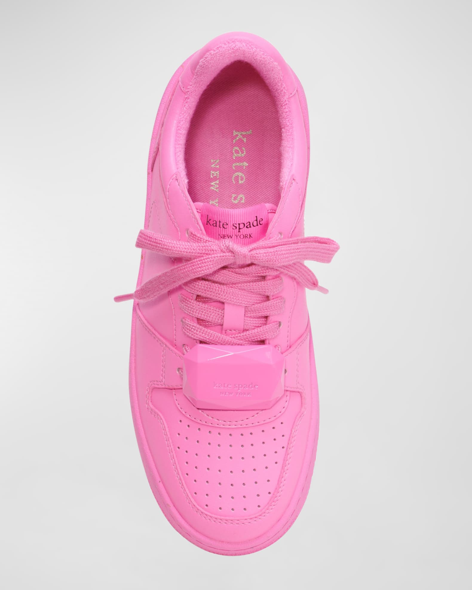 kate spade new york bolt gem leather flatform sneakers | Neiman Marcus