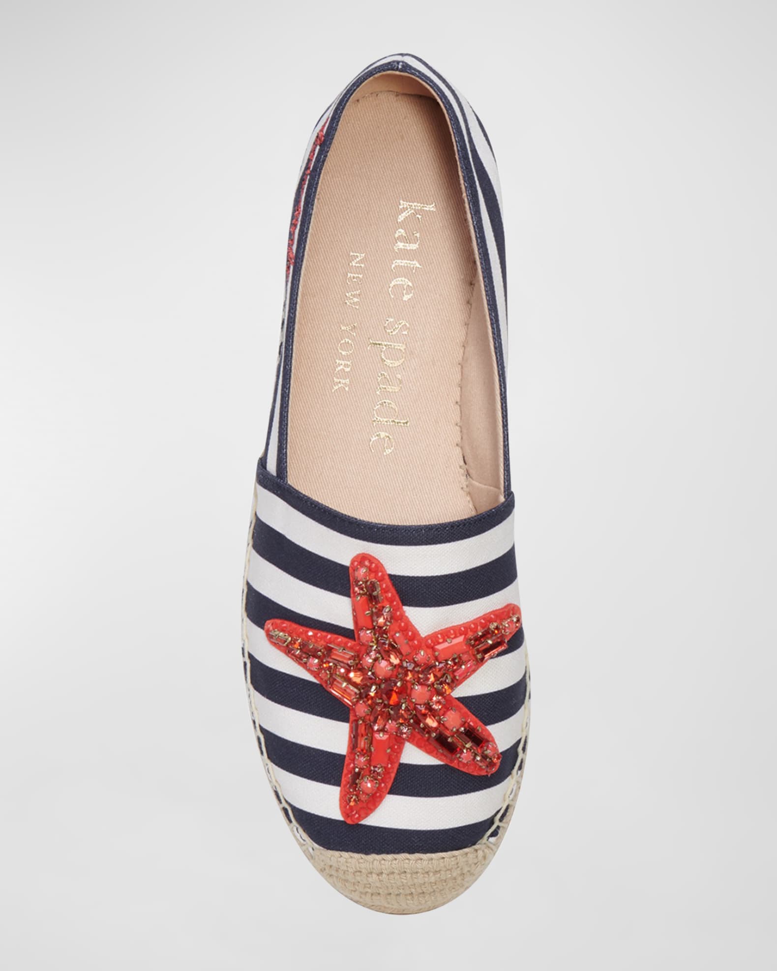 kate spade new york starfish stripe espadrille loafers | Neiman Marcus