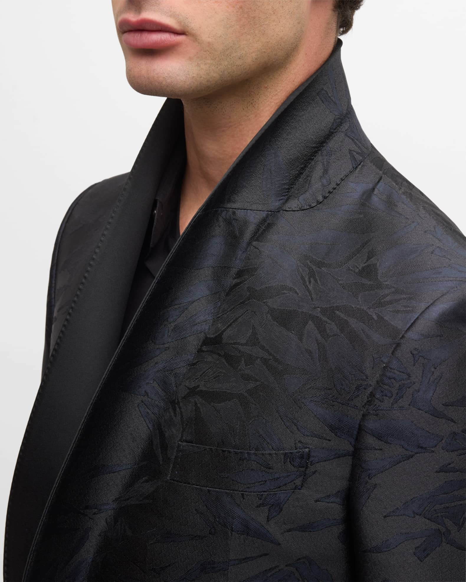 ZEGNA Men's Jacquard Shawl Dinner Jacket | Neiman Marcus