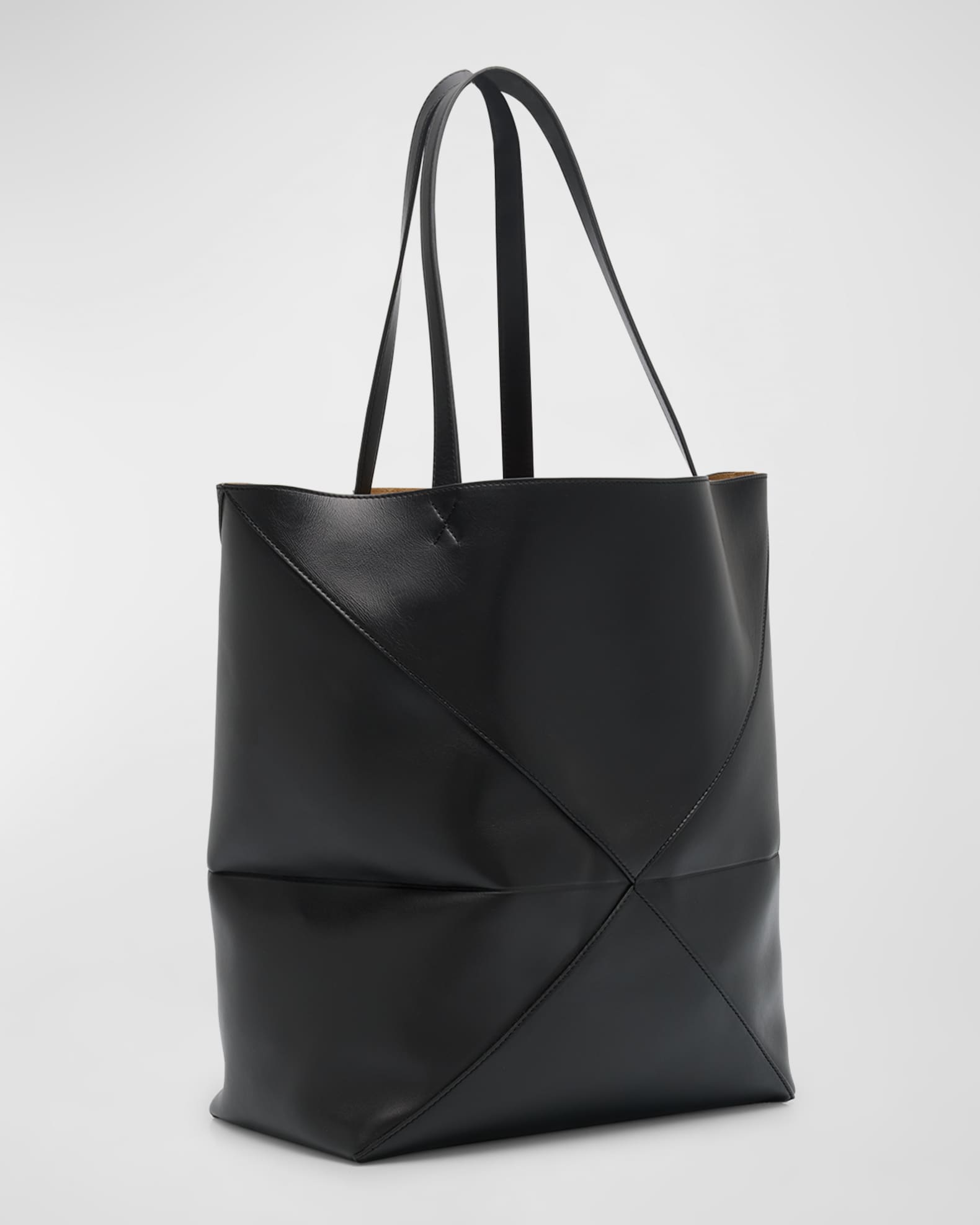 Loewe Puzzle Fold Large Tote Bag in Shiny Leather | Neiman Marcus