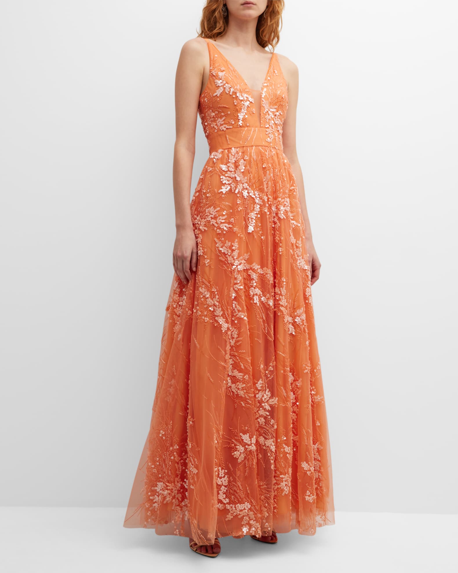 Dress the Population Black Label Samira Sleeveless Bead & Sequin Gown ...