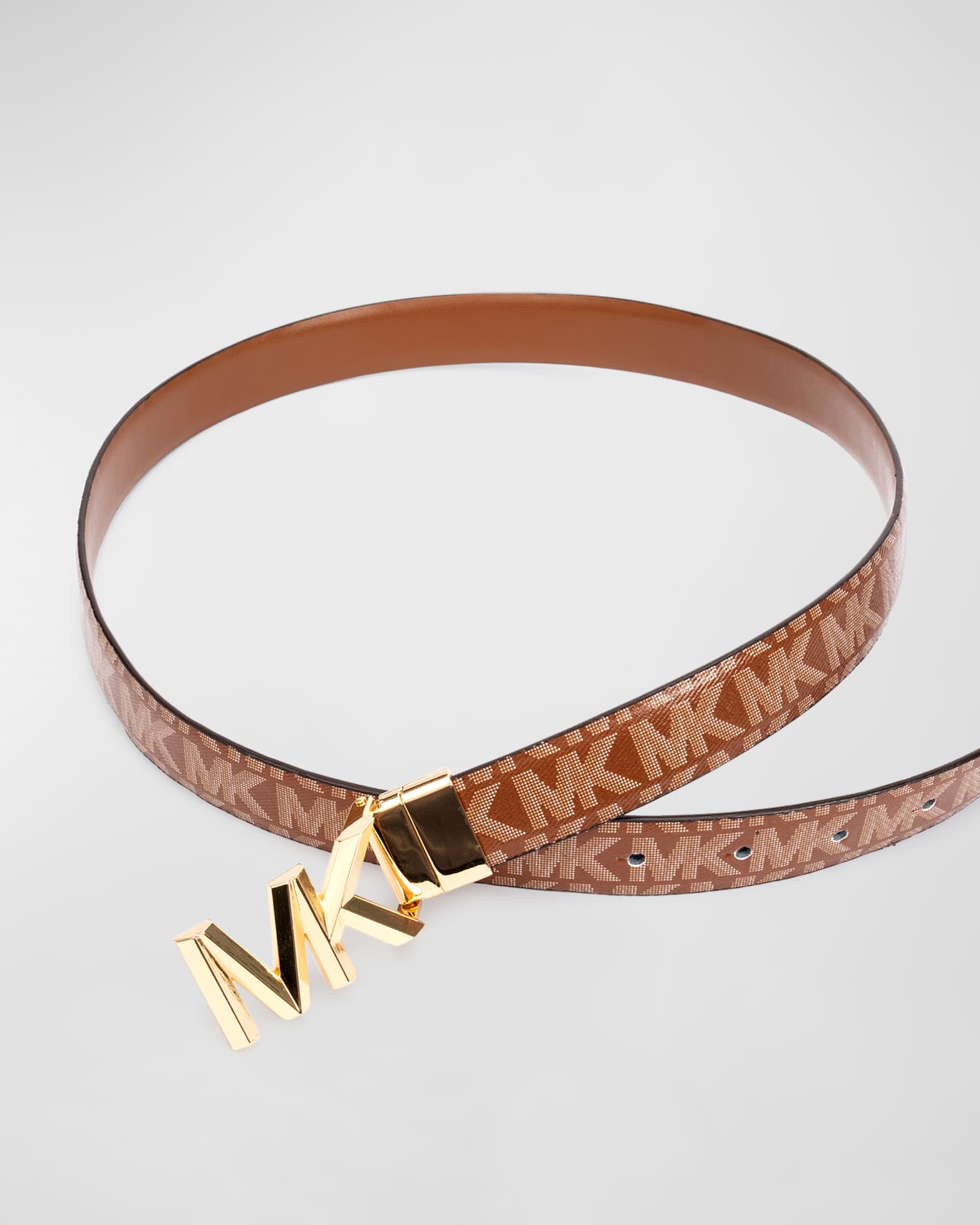 Michael Kors MK Logo Reversible Leather Belt | Neiman Marcus