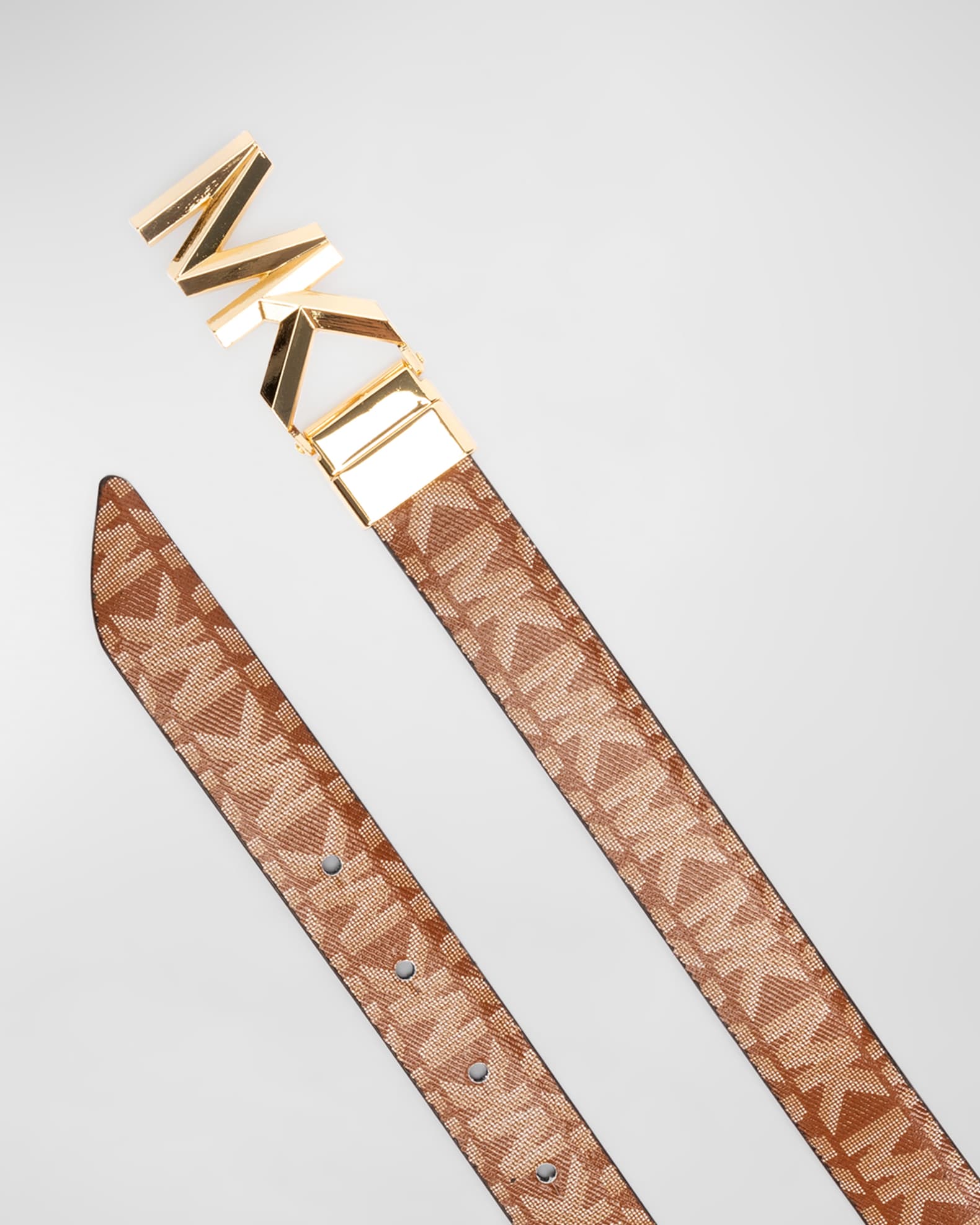 Michael Kors MK Logo Reversible Leather Belt | Neiman Marcus