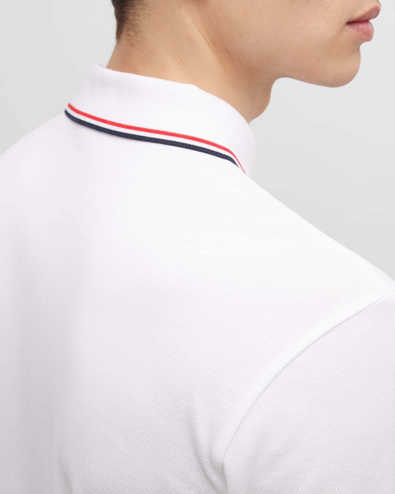 Moncler Men's Archivio Pique Tipped-Collar Polo Shirt | Neiman Marcus