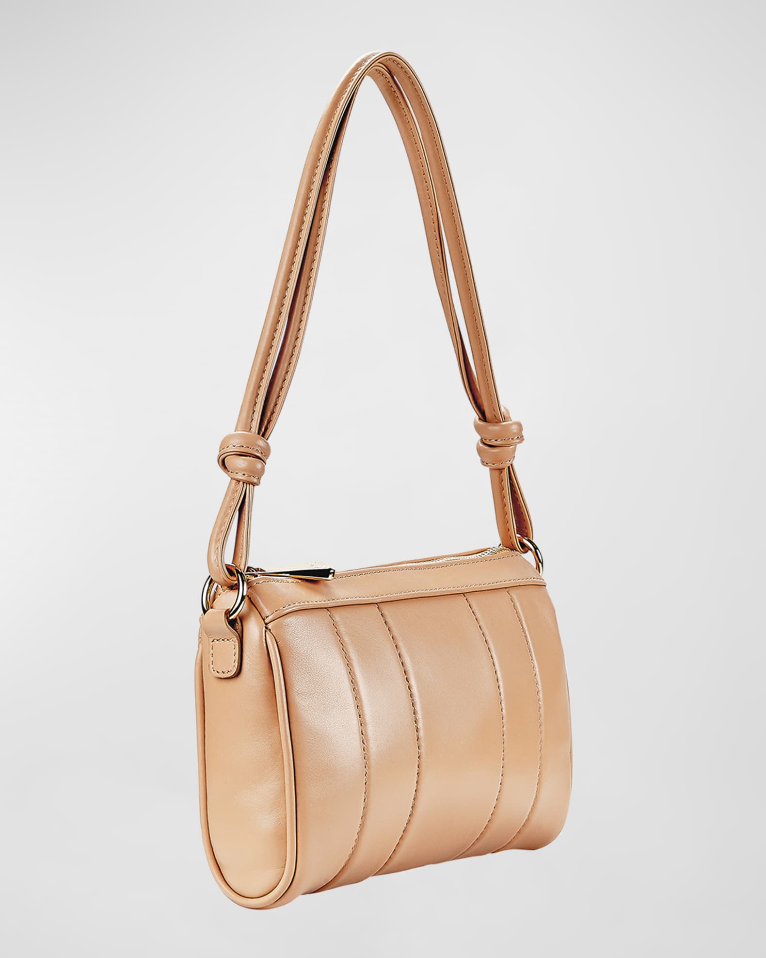 Gigi New York Maggie Knot Woven Leather Shoulder Bag | Neiman Marcus