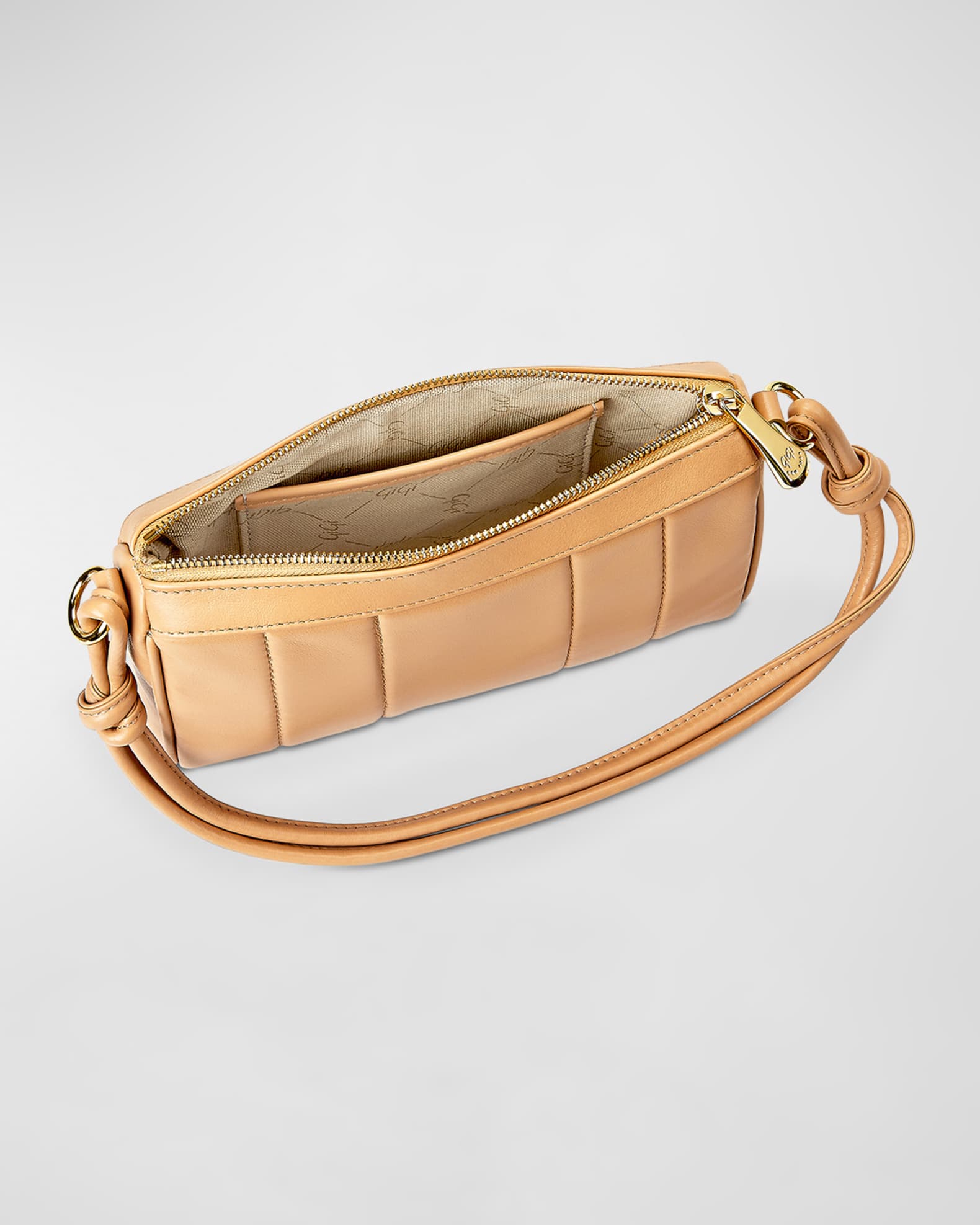 Gigi New York Maggie Knot Woven Leather Shoulder Bag | Neiman Marcus
