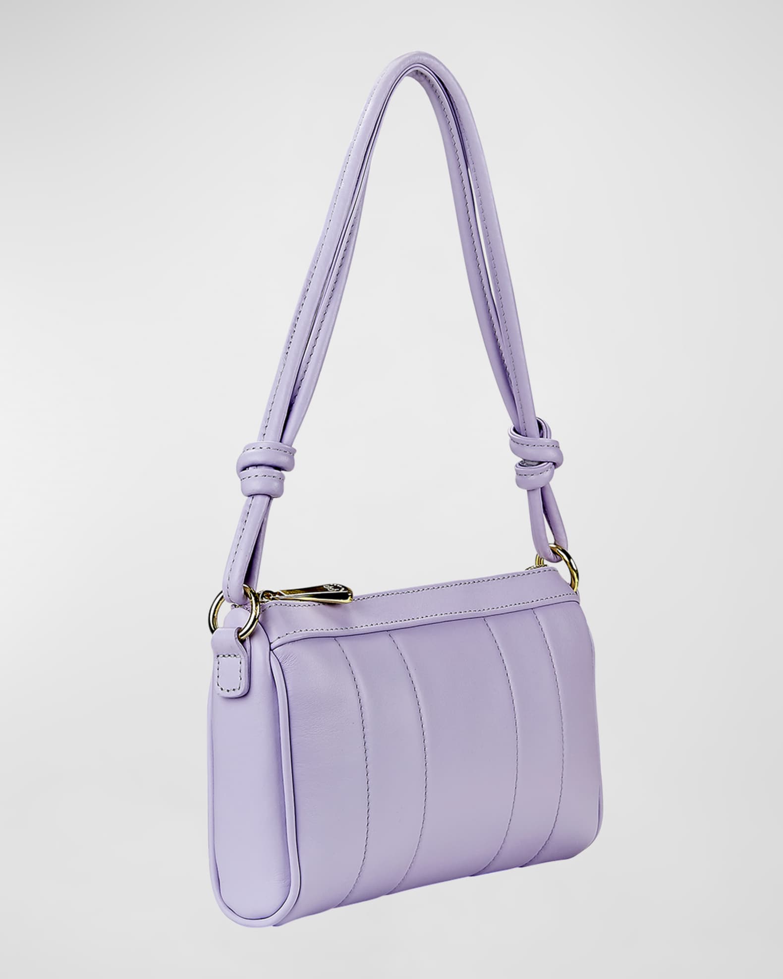 Gigi New York Maggie Knot Woven Leather Shoulder Bag | Neiman Marcus