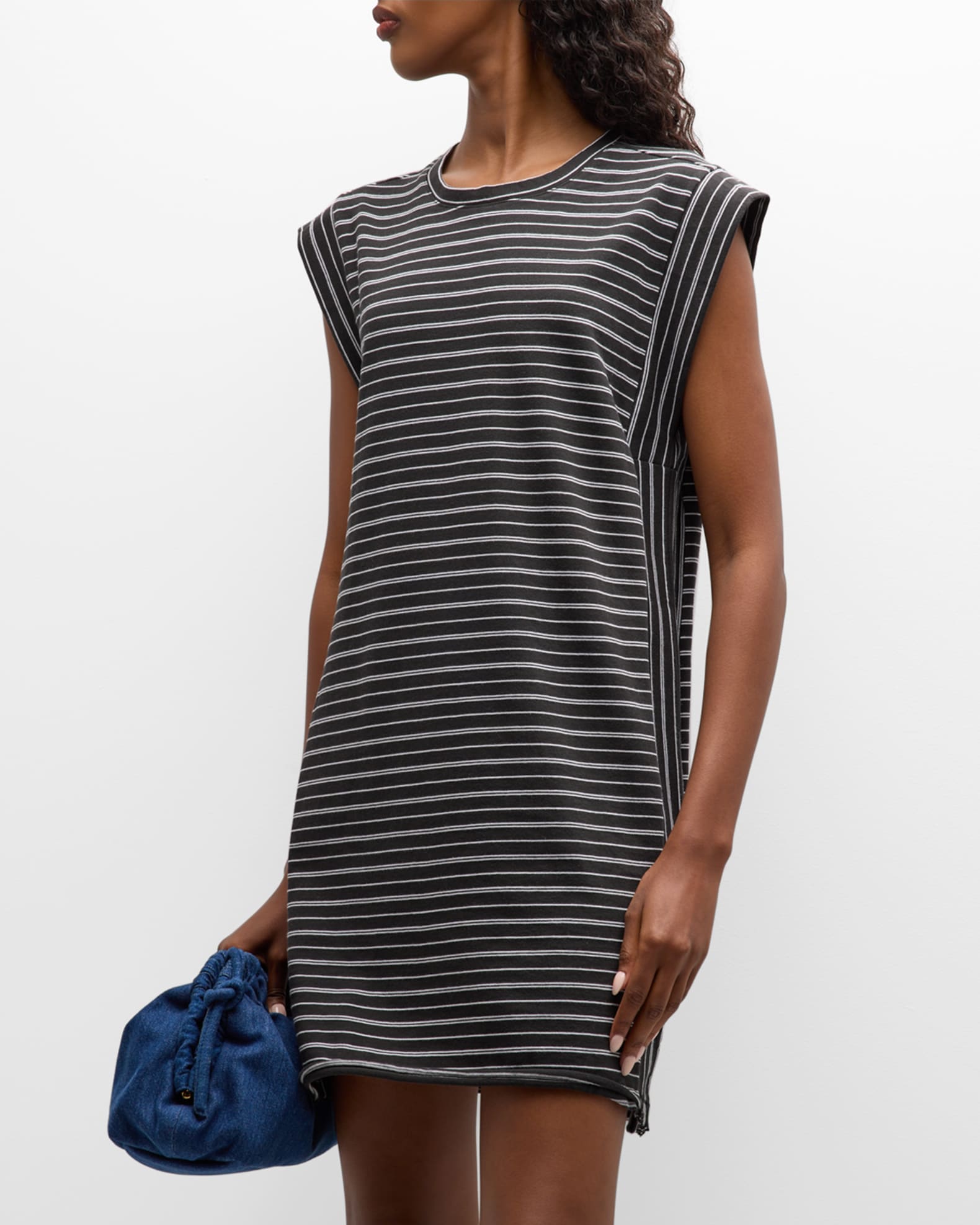Rag & Bone Striped Jersey Muscle Dress | Neiman Marcus
