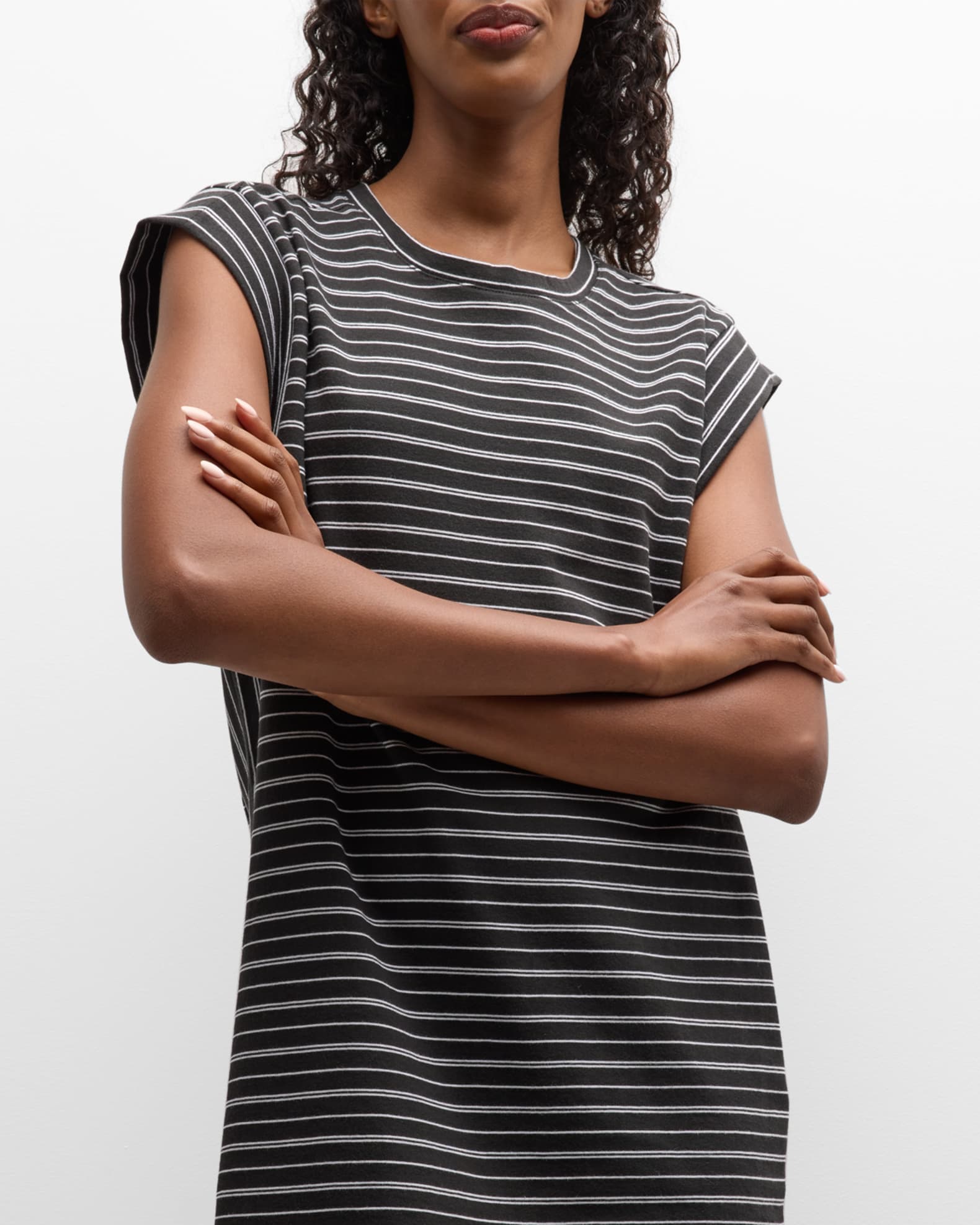 Rag & Bone Striped Jersey Muscle Dress | Neiman Marcus