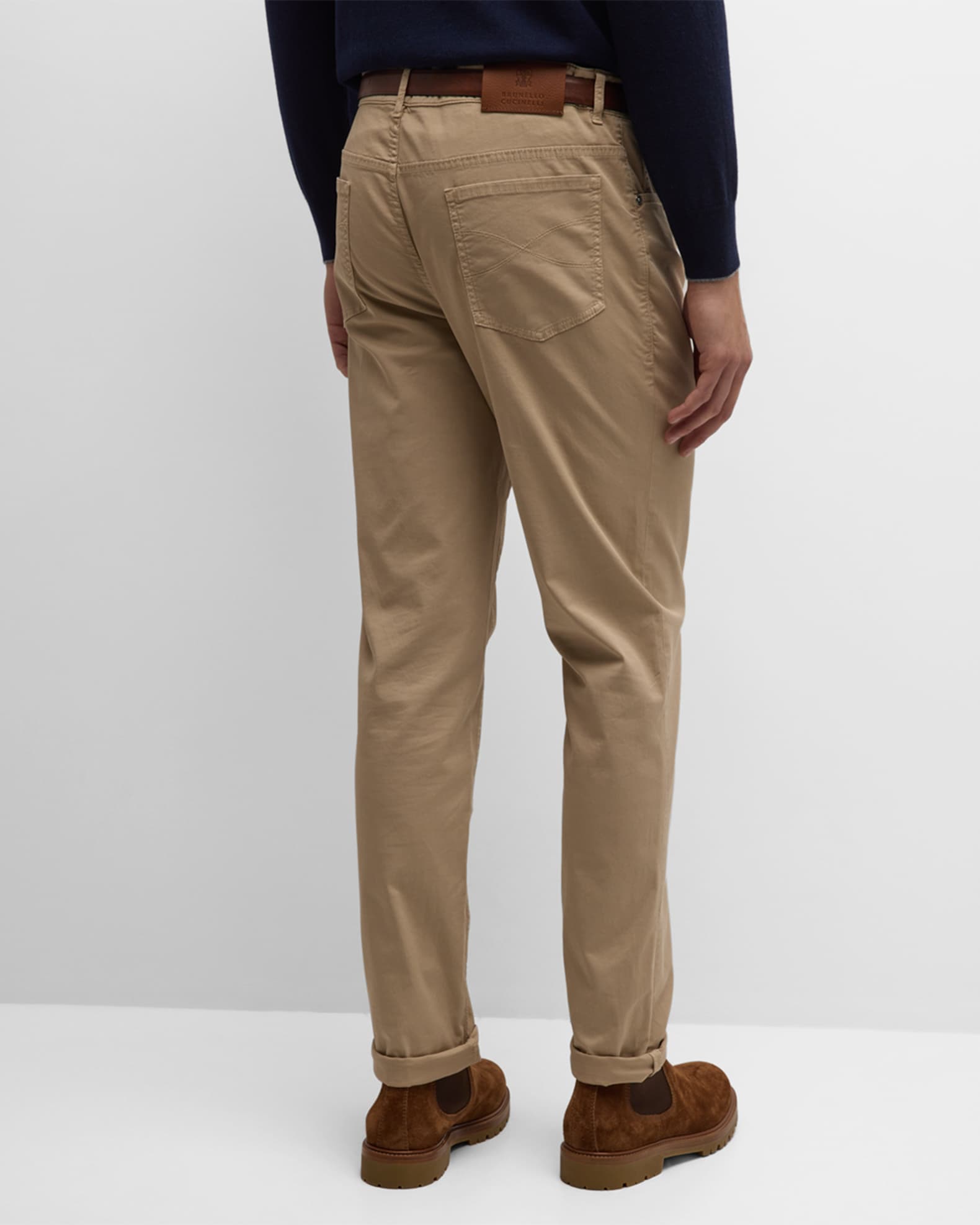 Brunello Cucinelli Men's American Pima Italian-Fit Chino Trousers ...