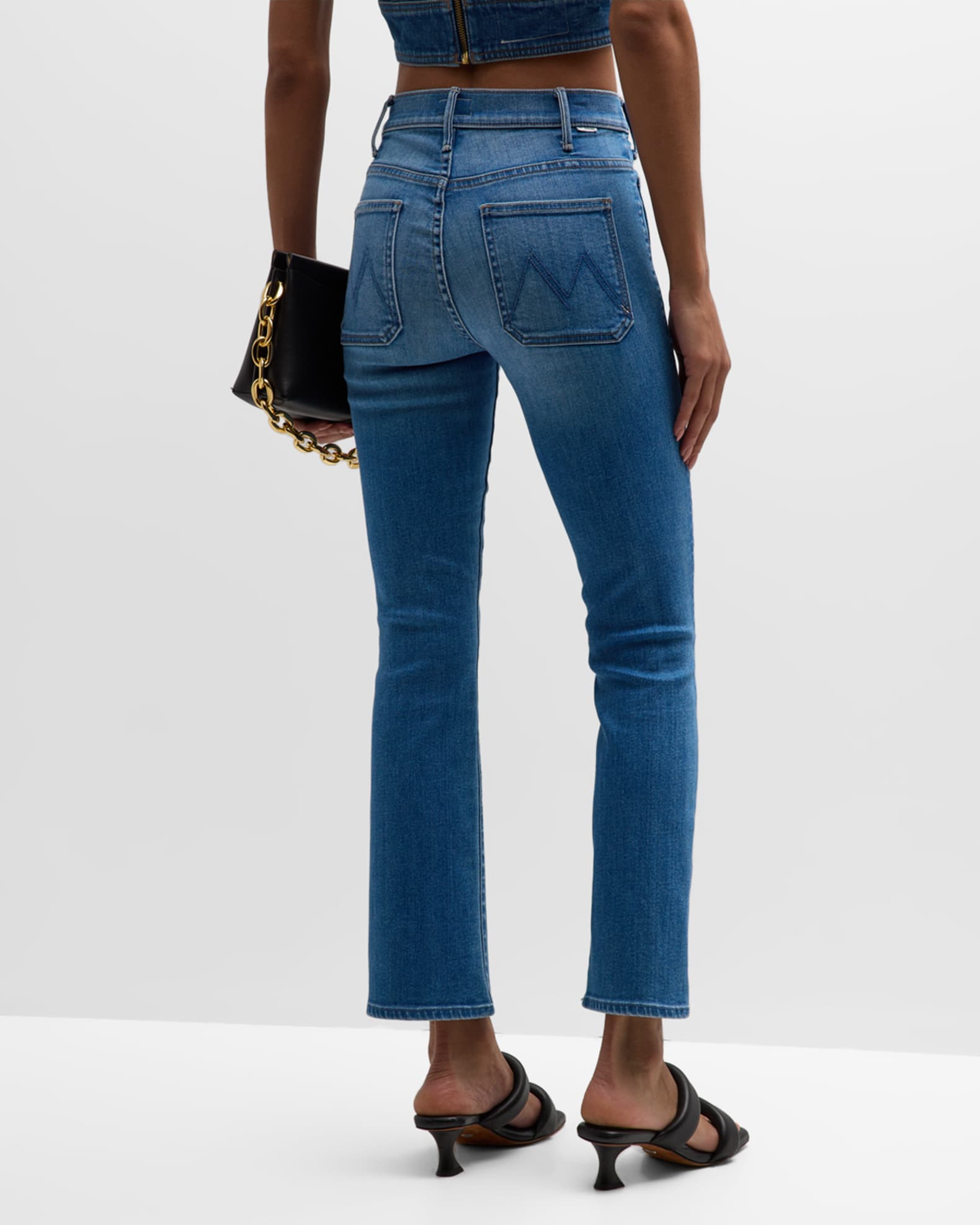 MOTHER The Patch Pocket Insider Ankle Jeans | Neiman Marcus