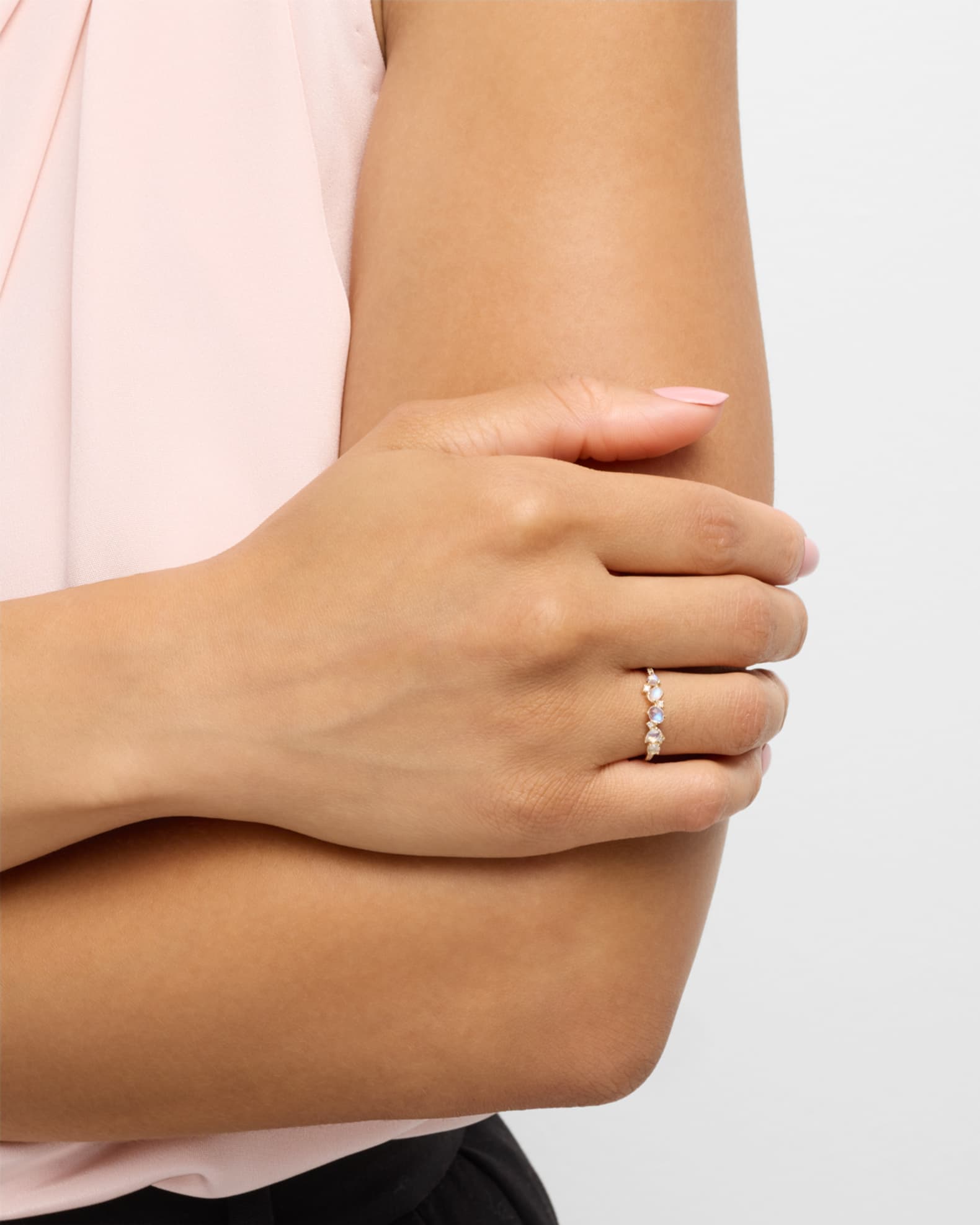 Zoe Lev Jewelry Diamond Moonstone Cluster Ring, Size 7 | Neiman Marcus