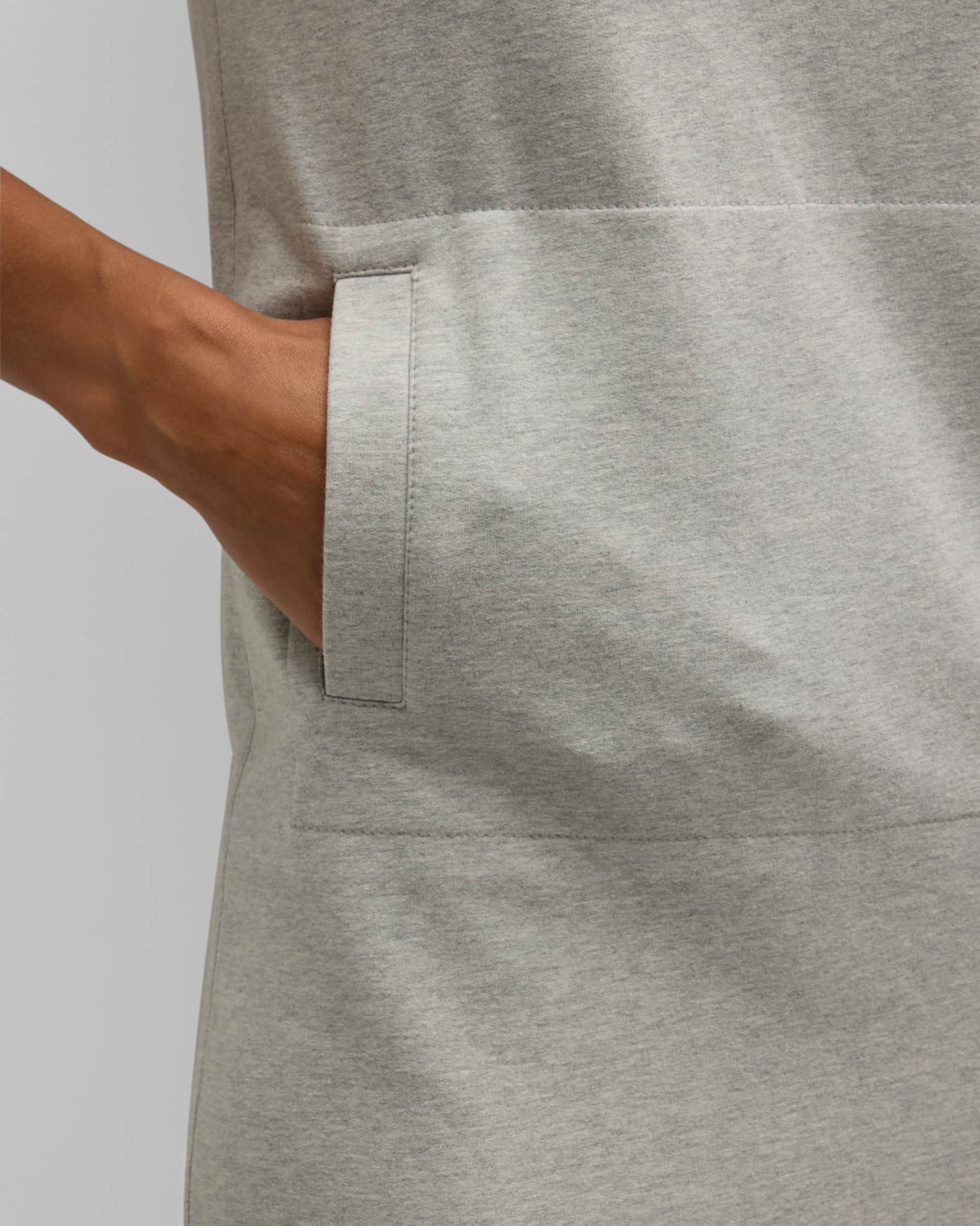 Norma Kamali Sleeveless Tailored Terry Side-Slit Gown | Neiman Marcus