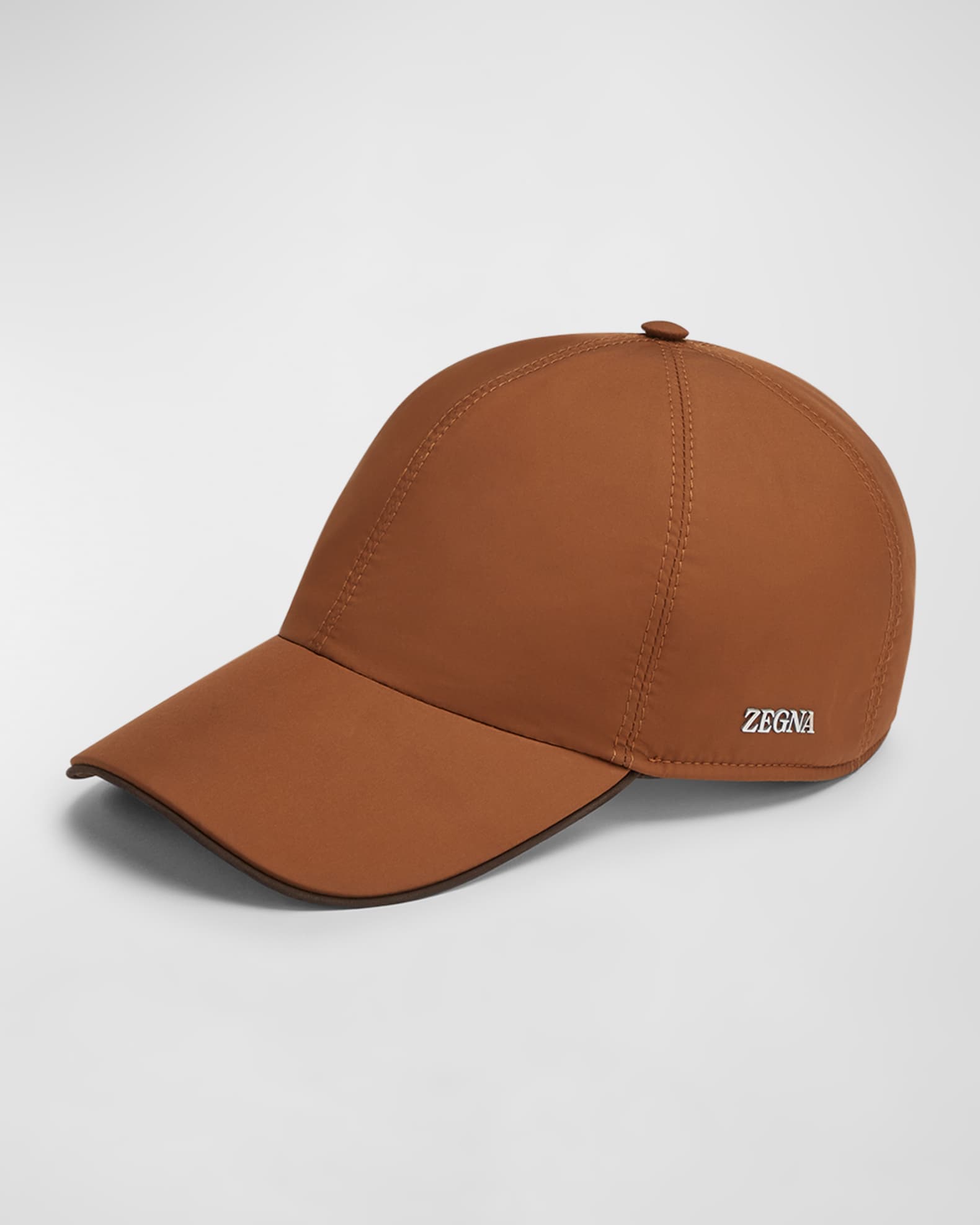 ZEGNA Men's Vicuna Leather-Trim Baseball Cap | Neiman Marcus