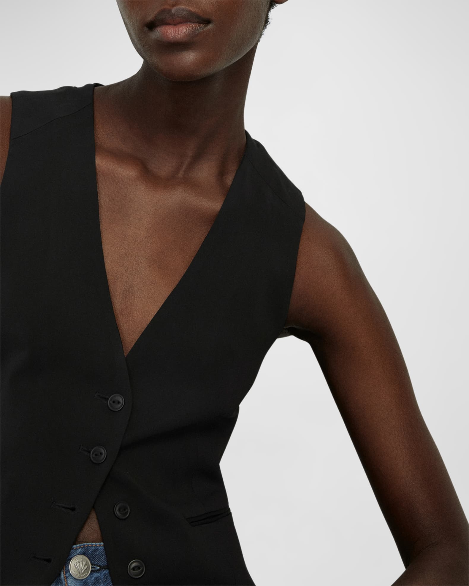 Rag & Bone Priya Crepe Suiting Vest | Neiman Marcus