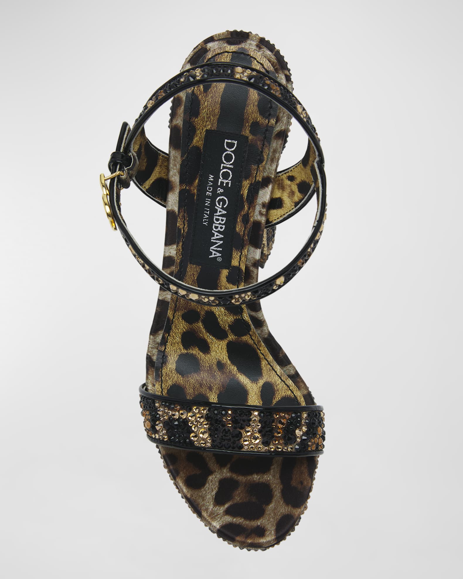 Dolce&Gabbana Keira Beaded Leopard Platform Sandals | Neiman Marcus
