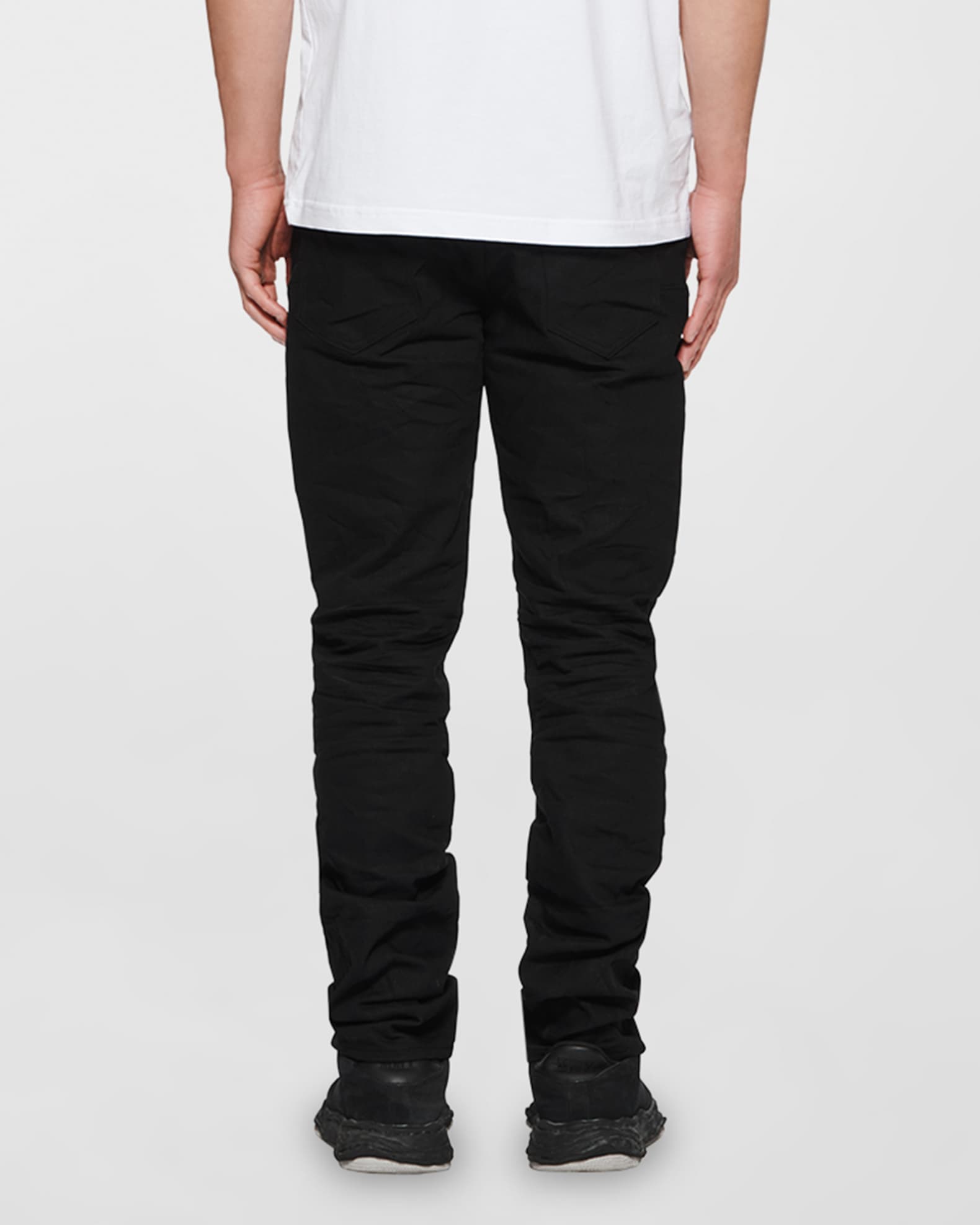PURPLE Men's P005 Black Raw Slim-Fit Jeans | Neiman Marcus
