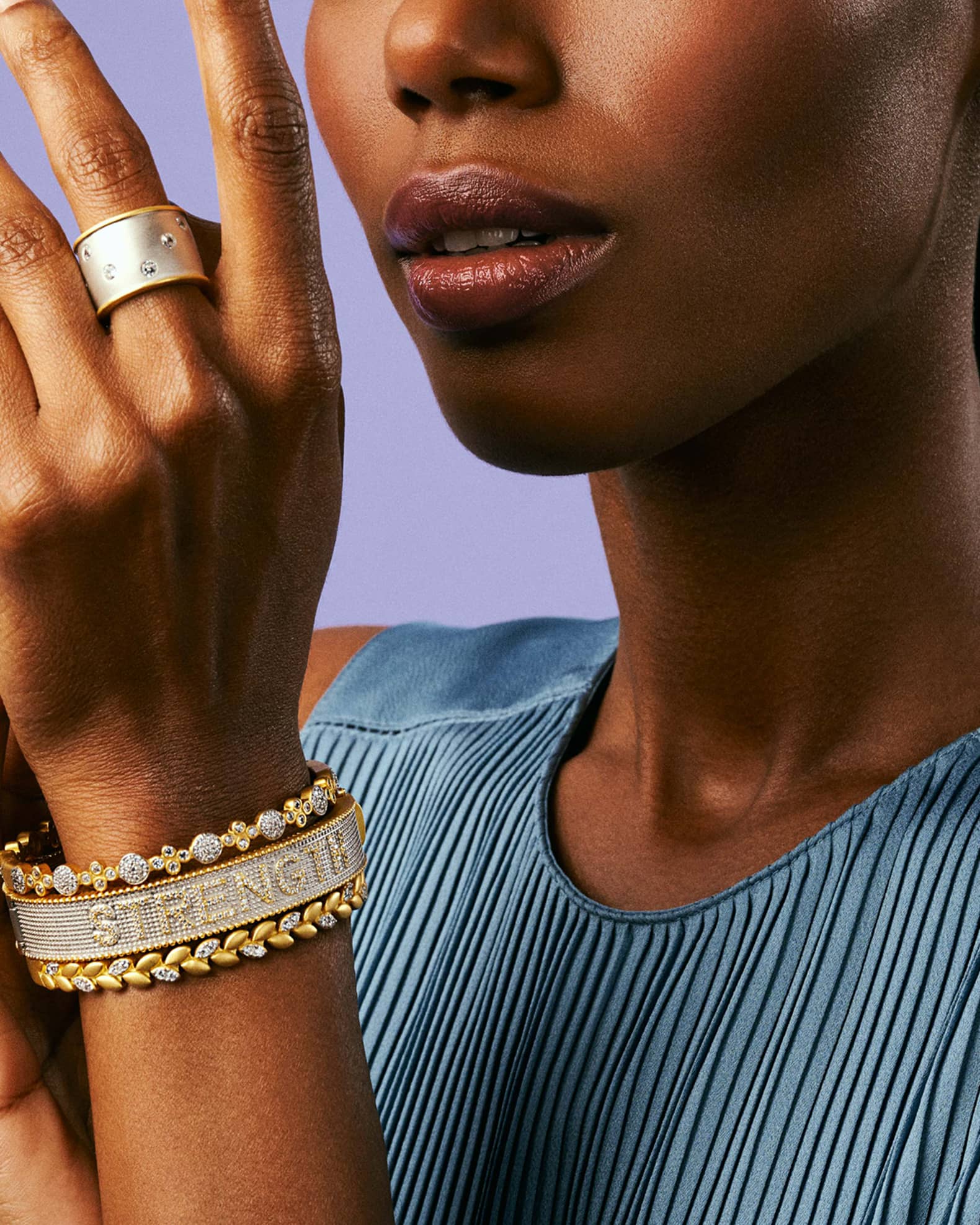 Freida Rothman Sparkling Cigar Band Ring | Neiman Marcus