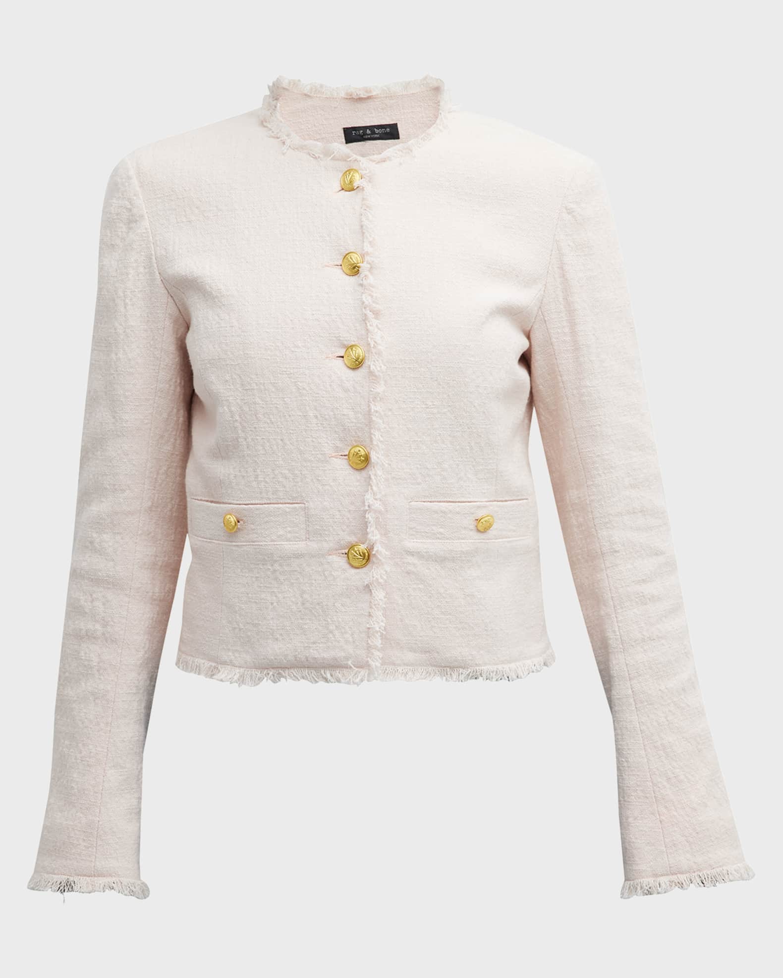 Rag & Bone Carmen Tweed Fringe Jacket | Neiman Marcus