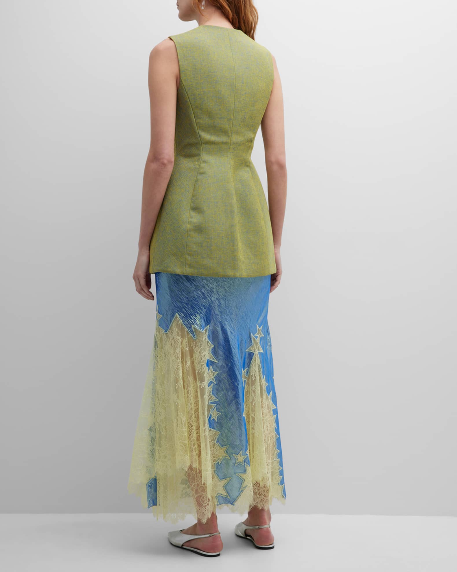 Tory Burch Mottled Sleeveless Tailored Tunic | Neiman Marcus