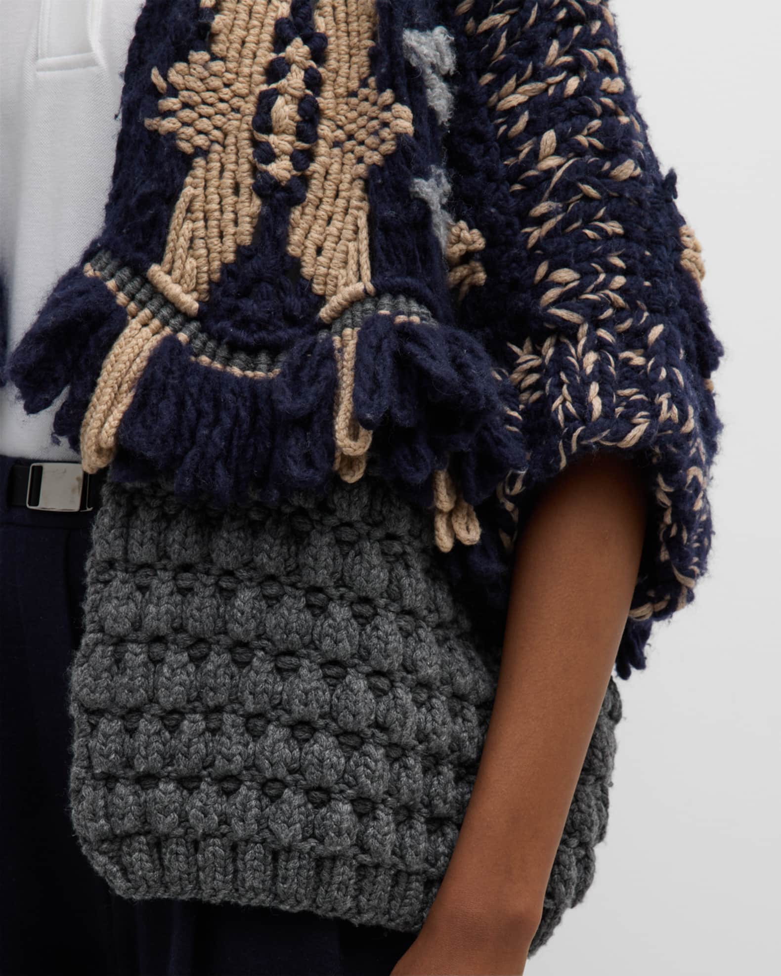 Brunello Cucinelli Cashmere Opera Cardigan with Intarsia Macrame Detail ...