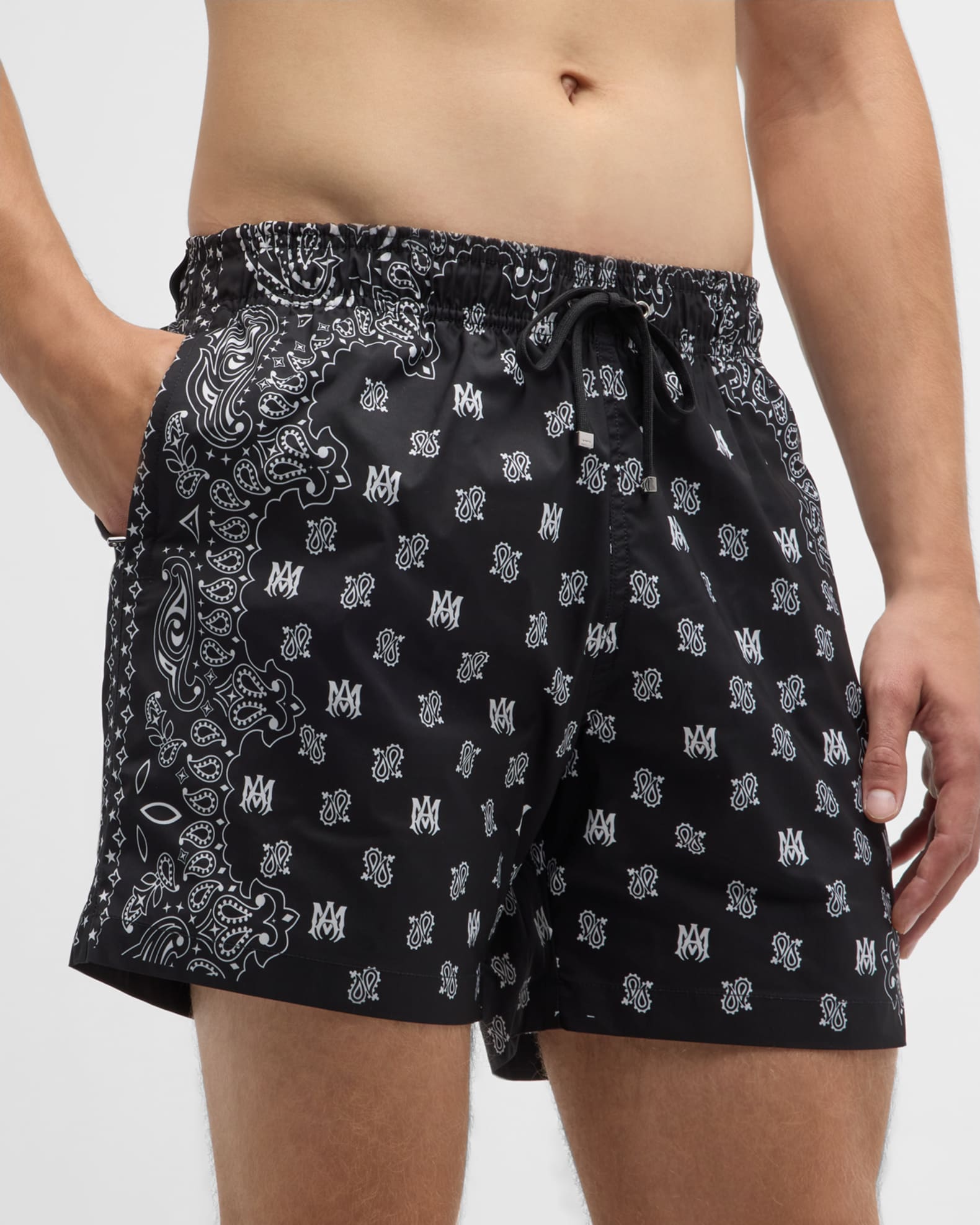 Amiri Men's Bandana Paisley Swim Trunks | Neiman Marcus