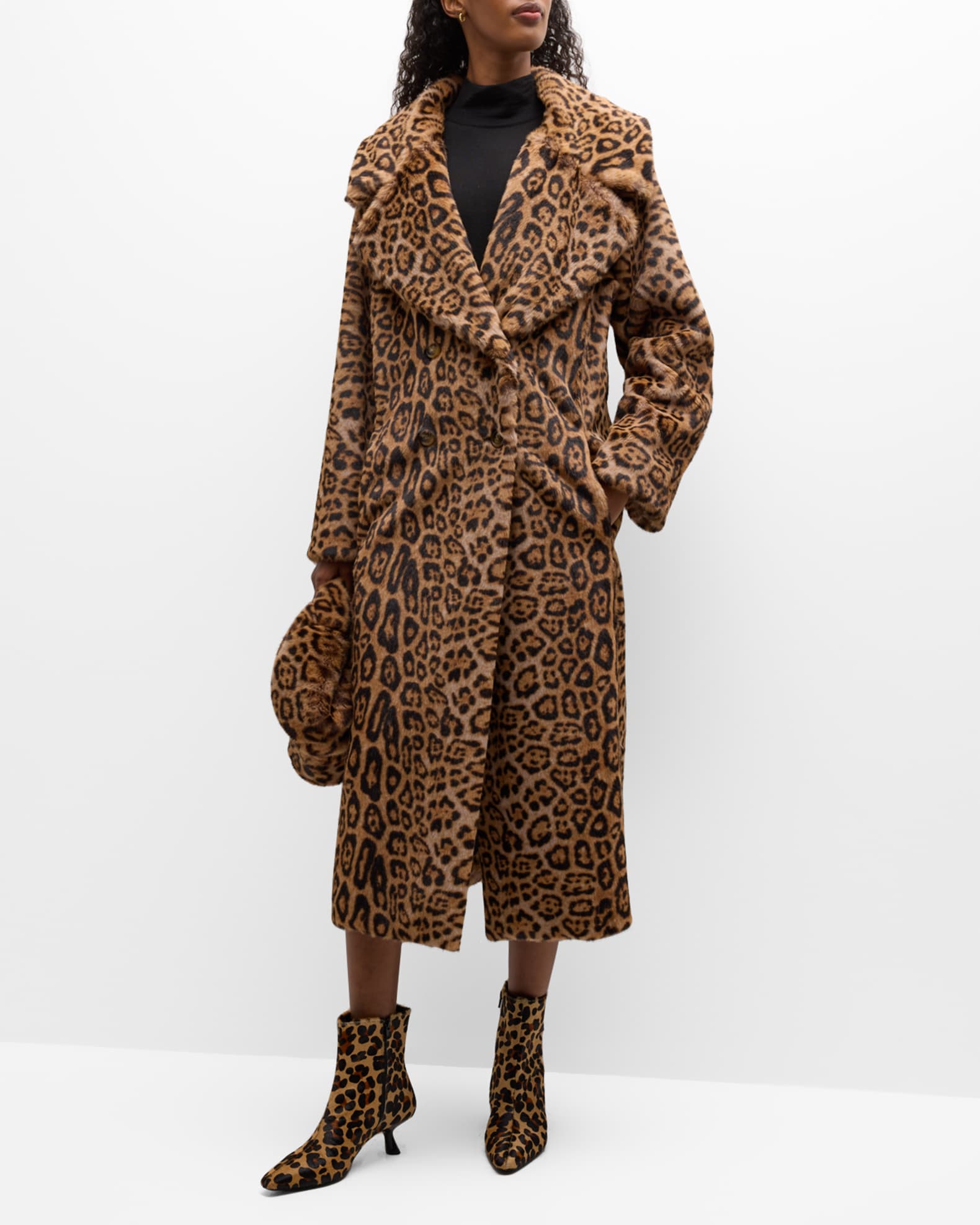 SIMONMILLER Jetz Cheetah Faux-Fur Coat | Neiman Marcus