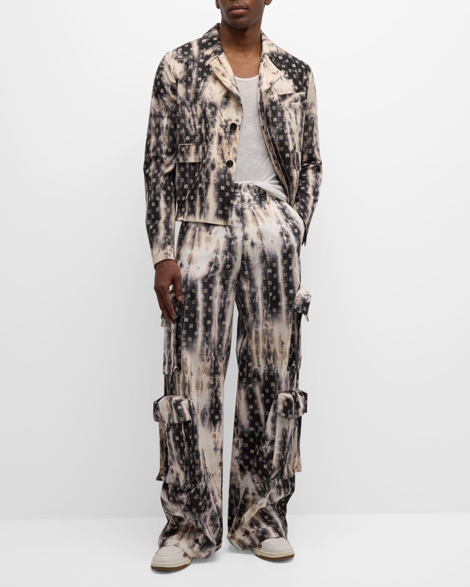 Amiri Men's Bleached MA Paisley Utility Jacket | Neiman Marcus