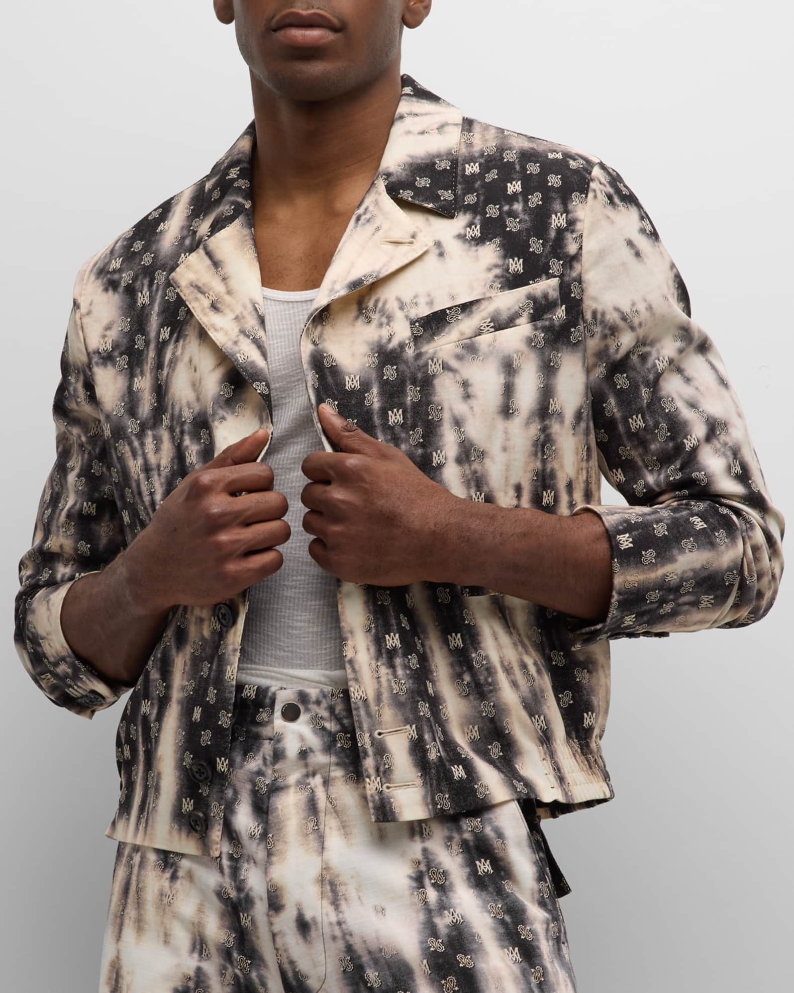 Amiri Men's Bleached MA Paisley Utility Jacket | Neiman Marcus