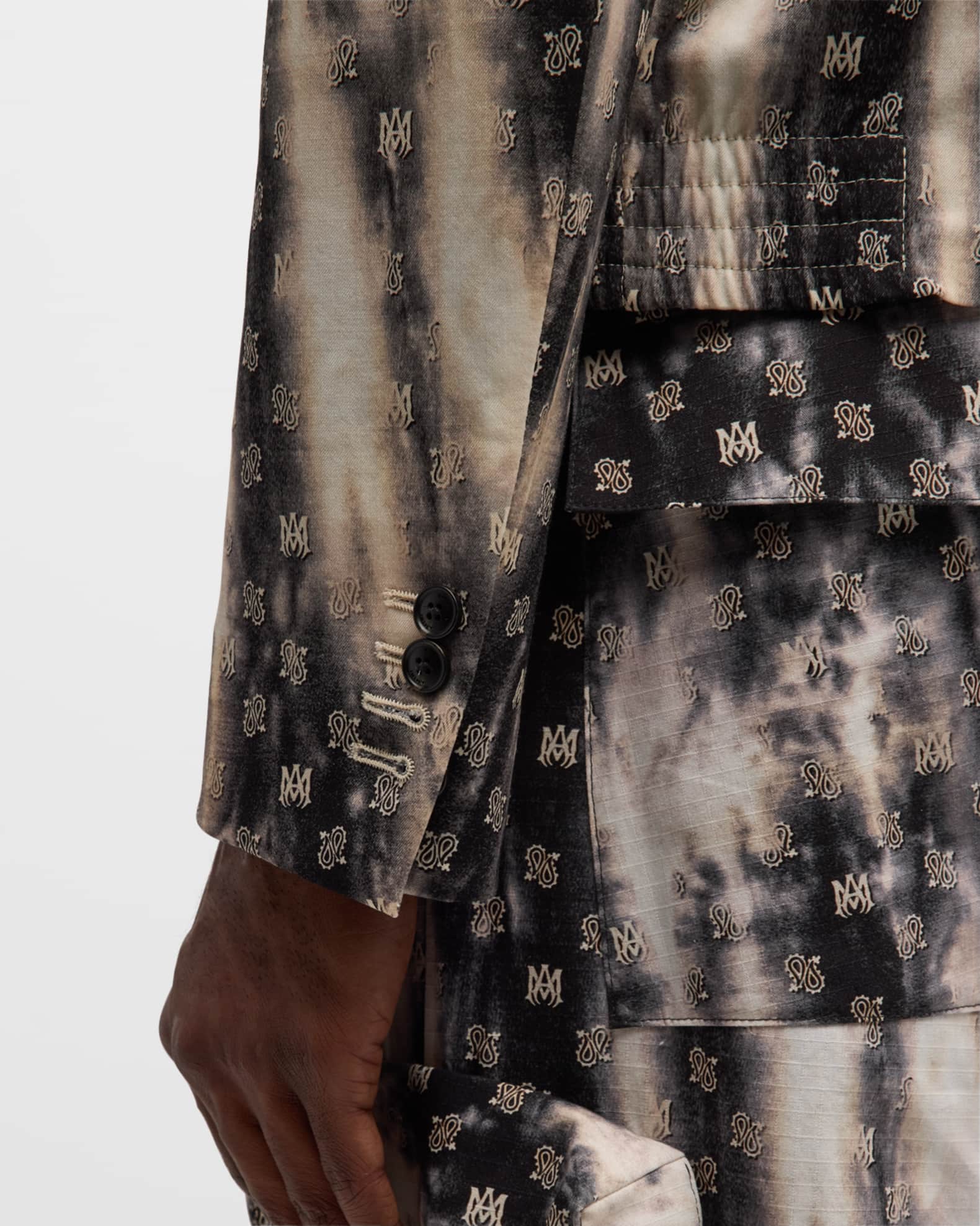 Amiri Men's Bleached MA Paisley Utility Jacket | Neiman Marcus