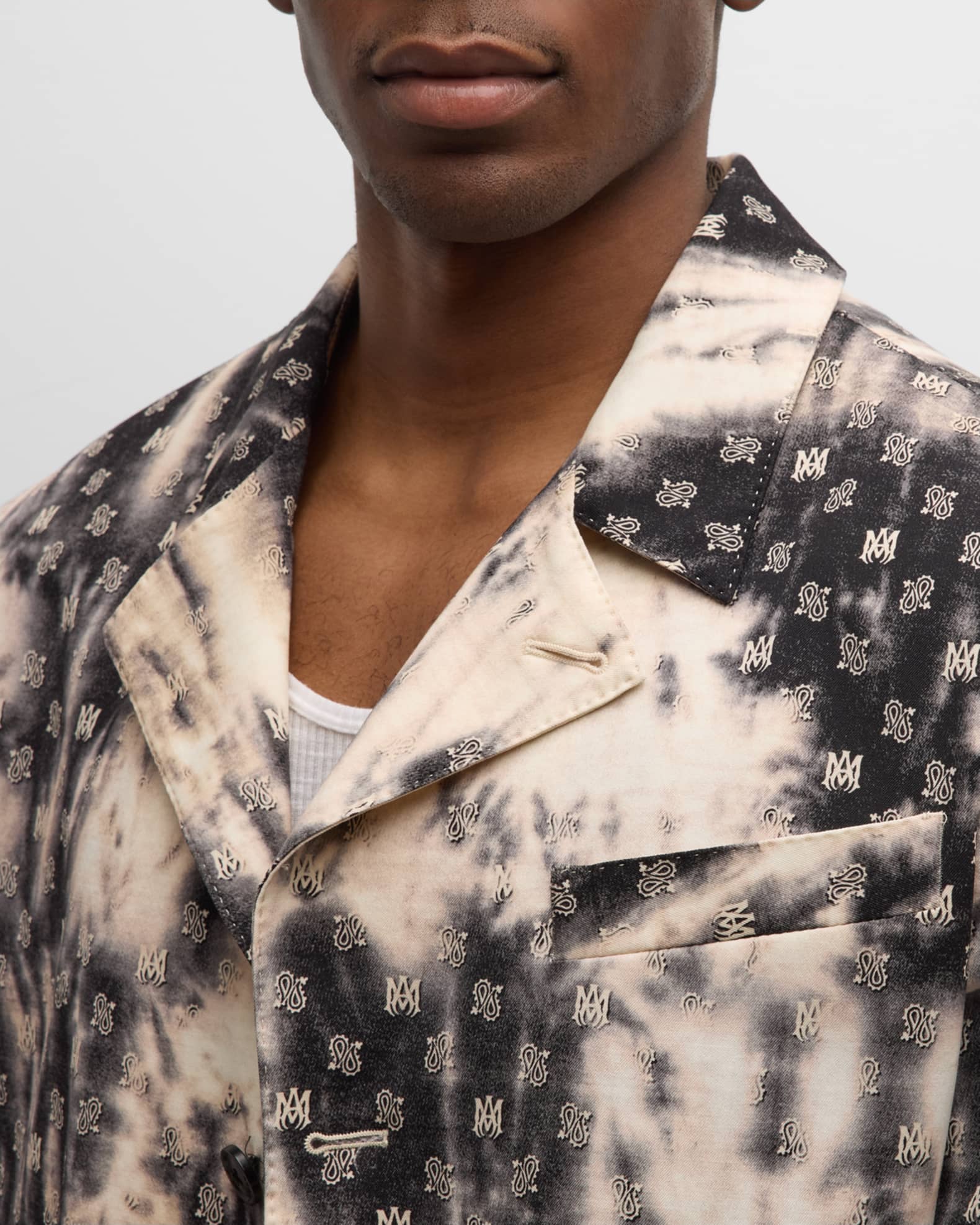 Amiri Men's Bleached MA Paisley Utility Jacket | Neiman Marcus